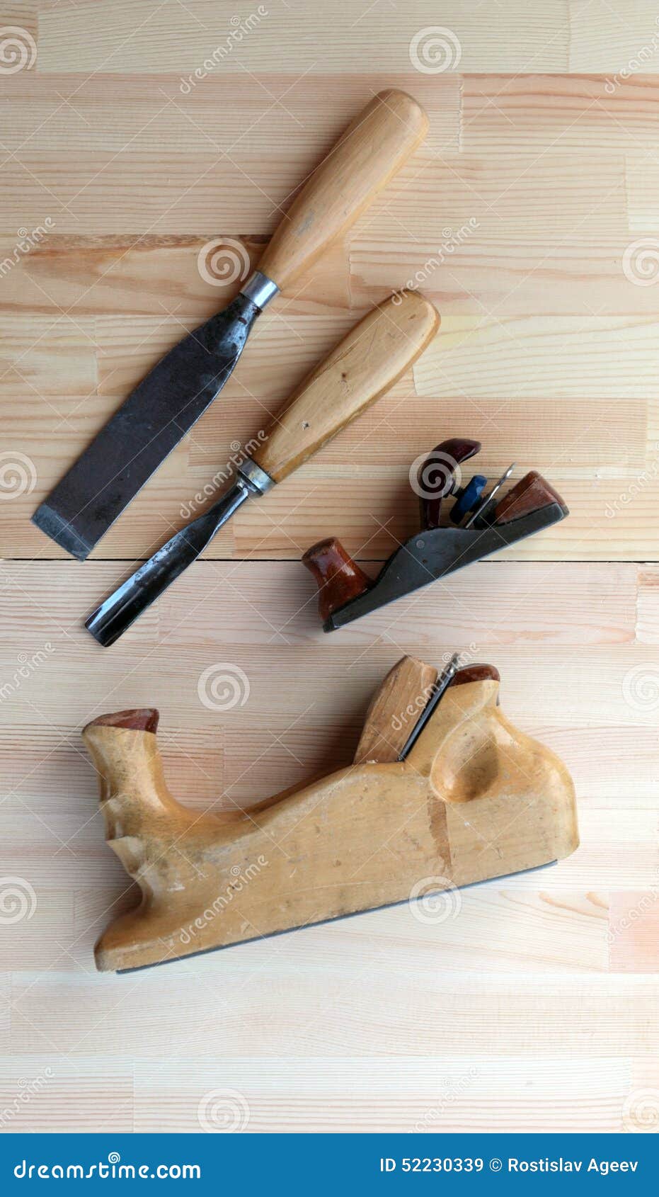 Carpenter Tools Planes and Chisels Stock Image - Image of wood, plate ...