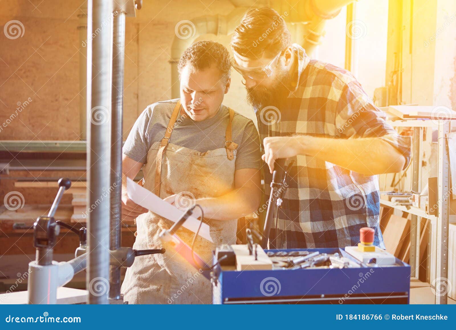Carpenter in Training Checks Checklist Stock Photo - Image of ...