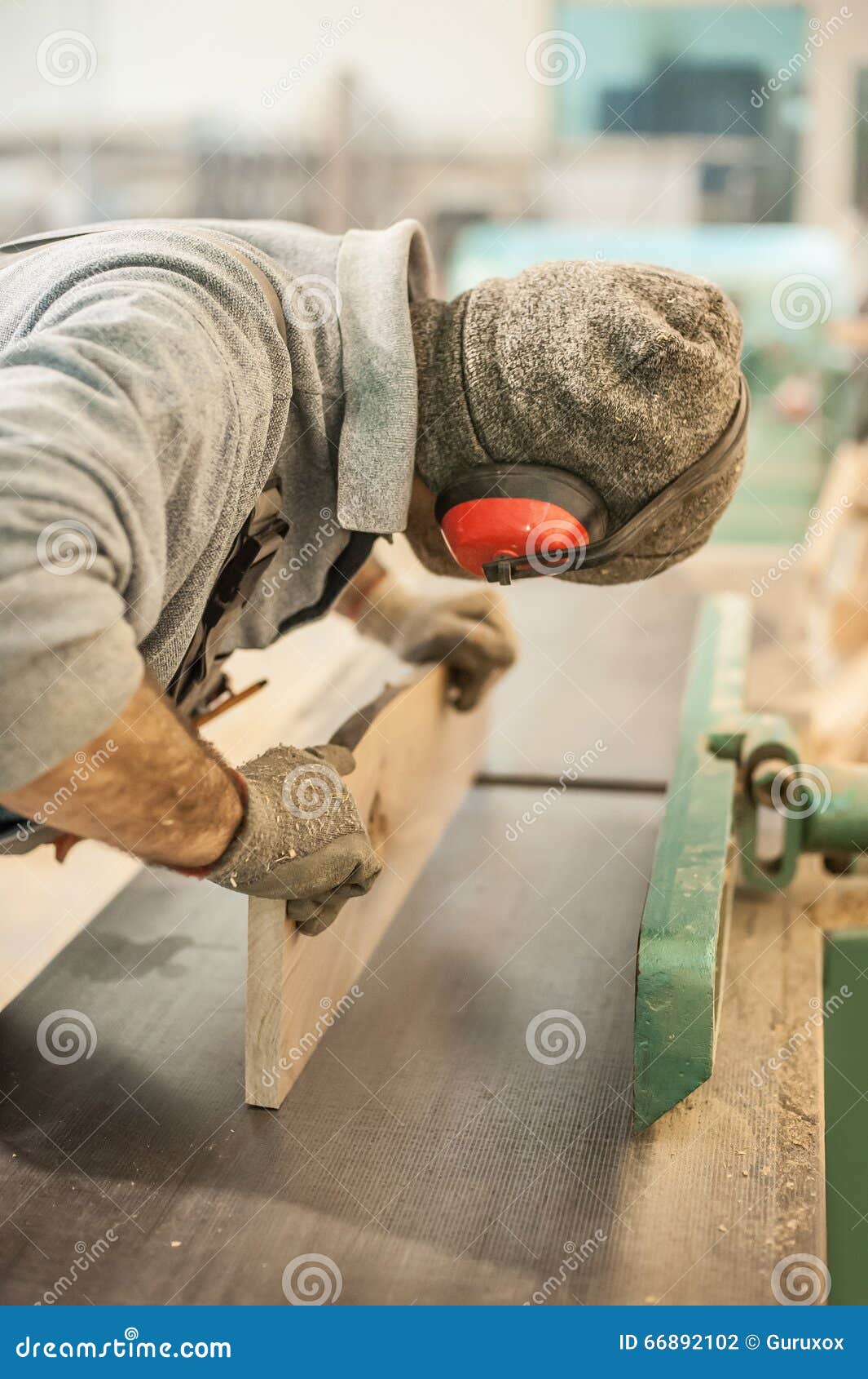 Carpenter Using Belt Sander Stock Photo - Image of midsection, joiner ...