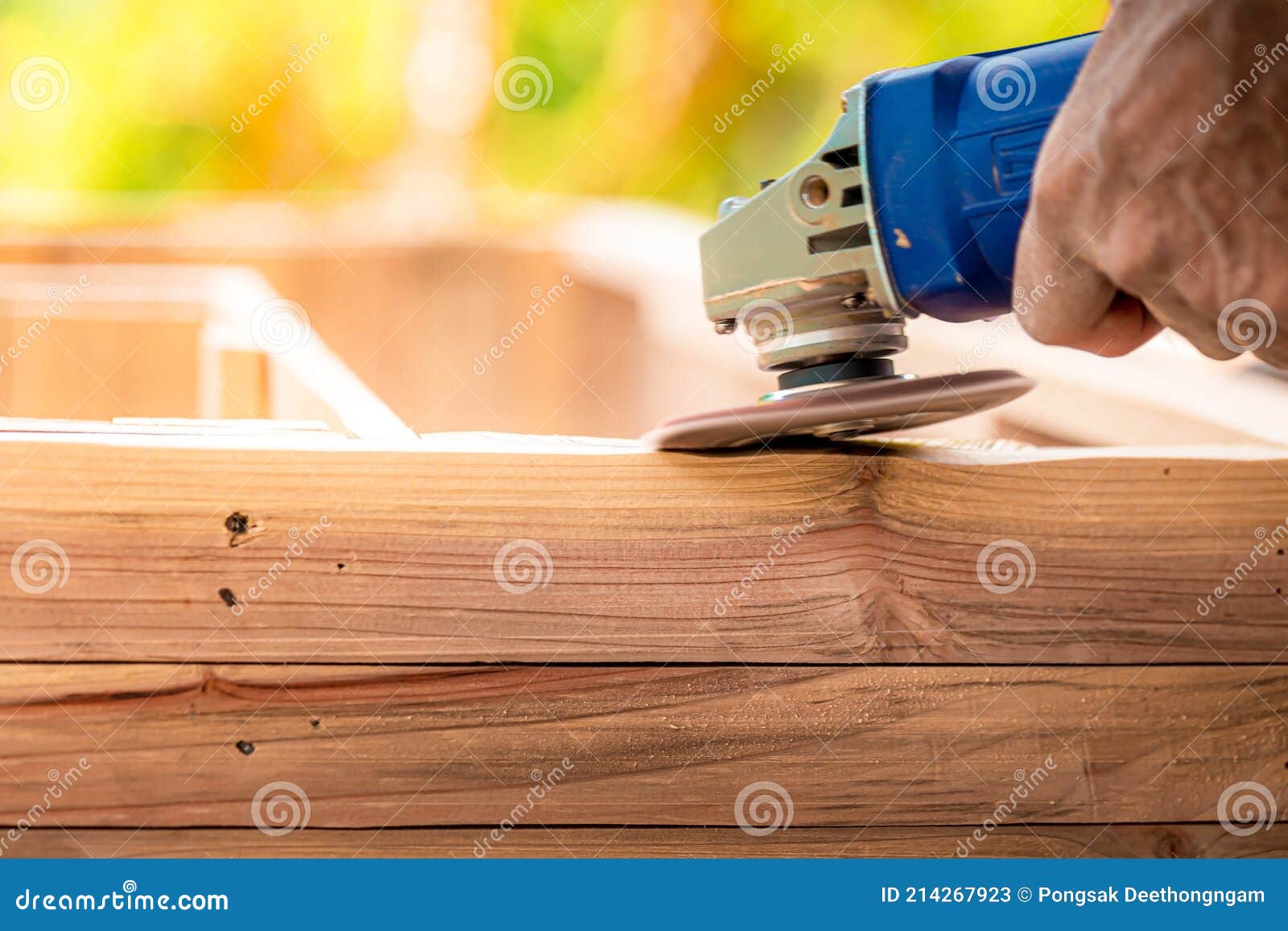 Wood polishing tools. stock image. Image of machine - 214267923