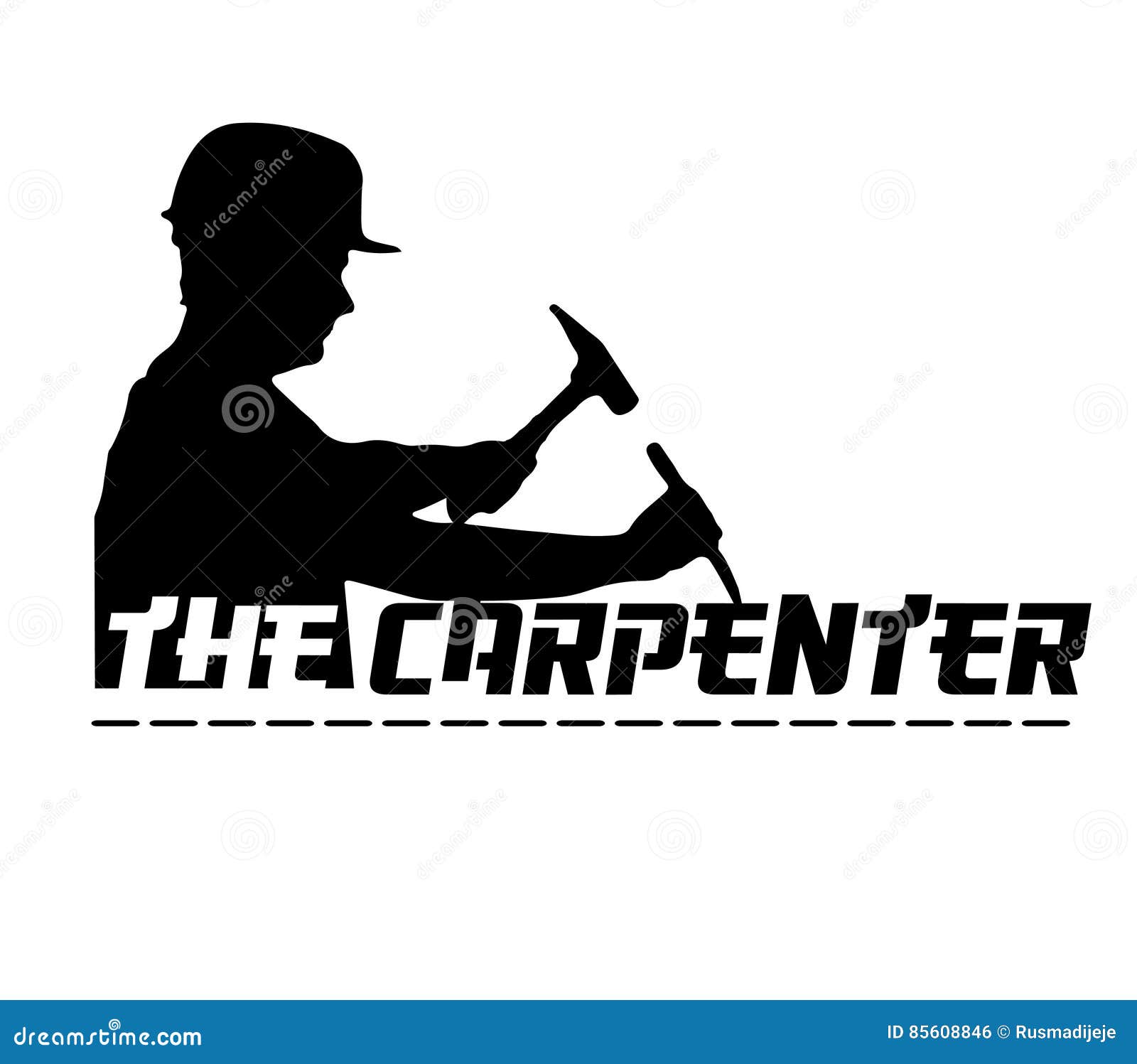 The carpenter stock vector. Illustration of mascot, icon - 85608846