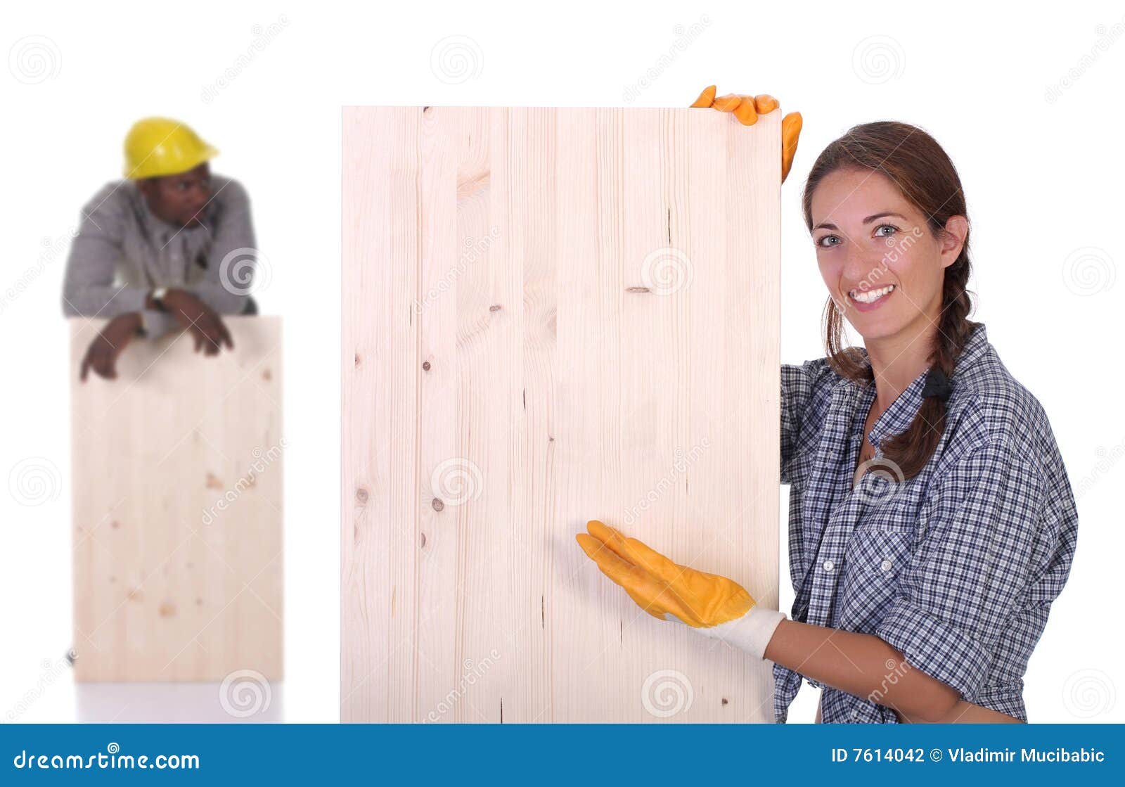 Carpenter and Woman Carpenter Stock Photo - Image of craft, industry ...