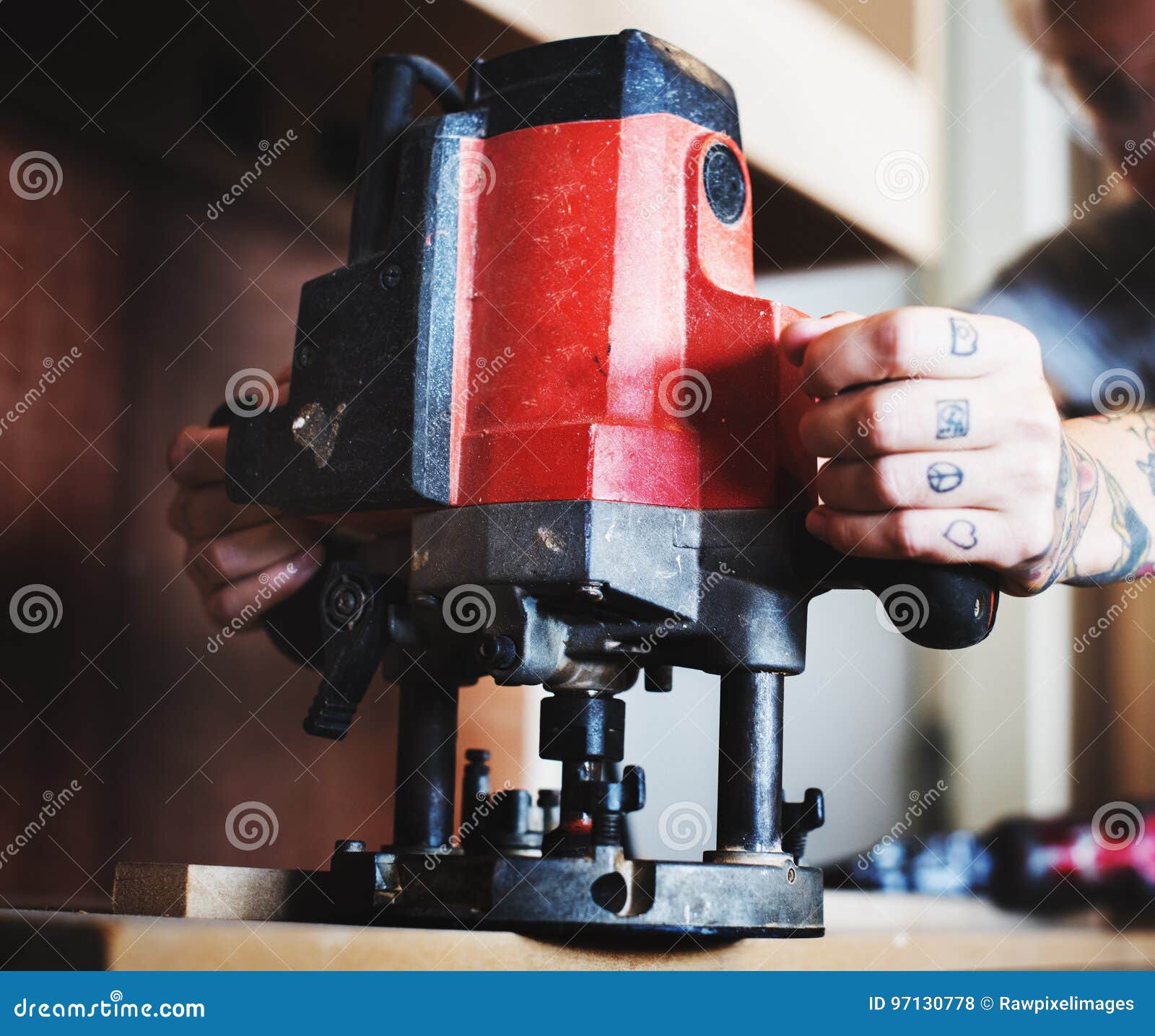 Carpenter Woodworker Working for House Renovation Stock Photo - Image ...