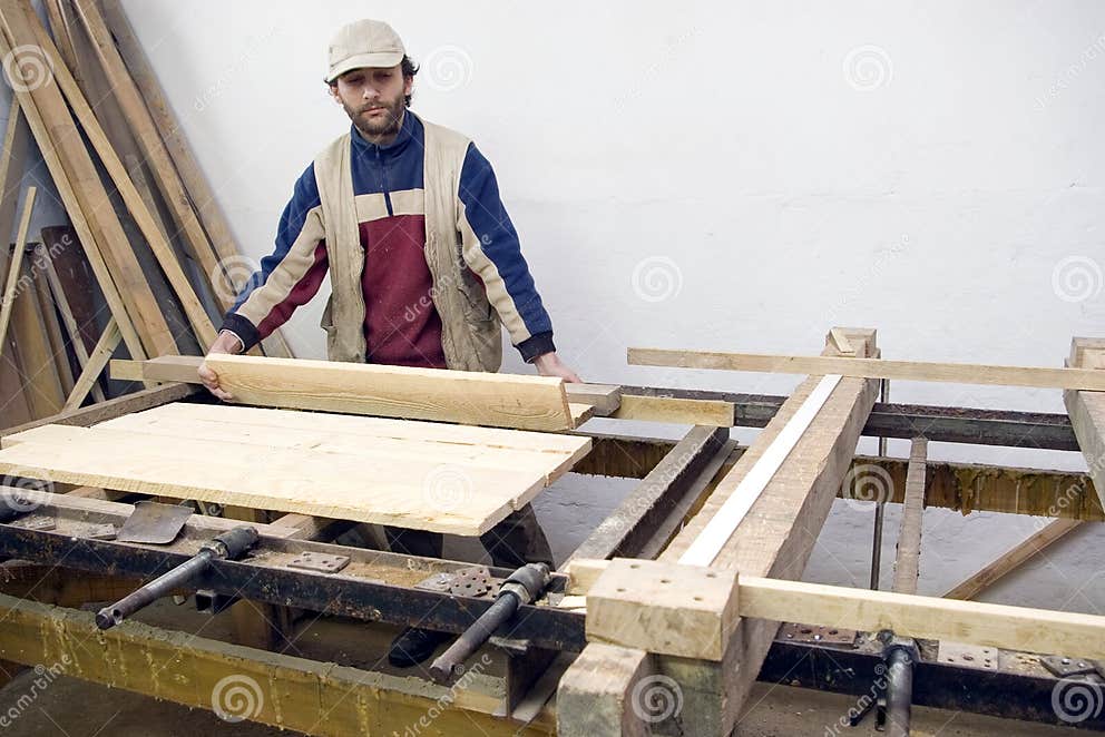 Carpenter at work. stock image. Image of machine, circular - 2279265