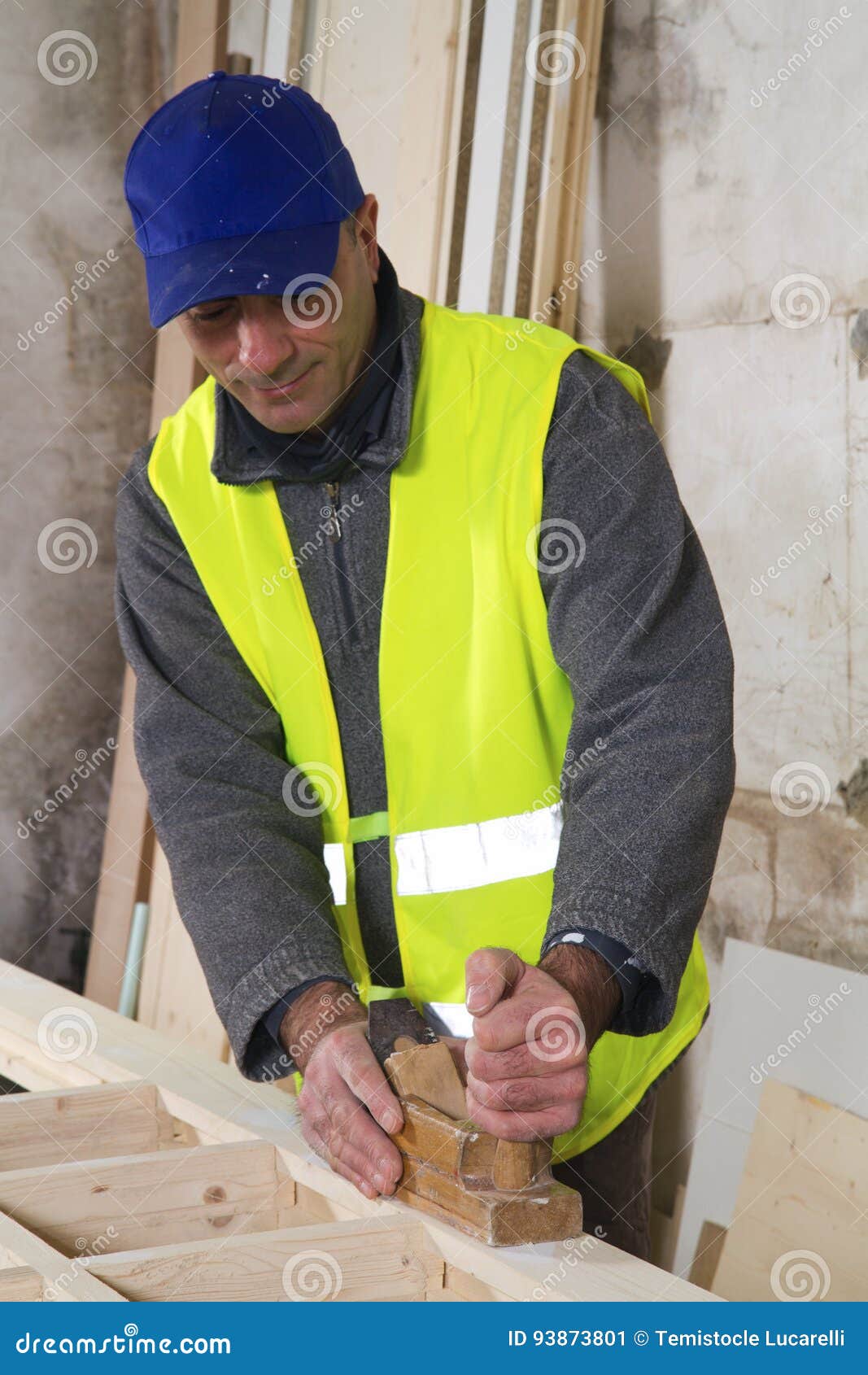 Carpenter at work stock image. Image of woodworking, texture - 93873801