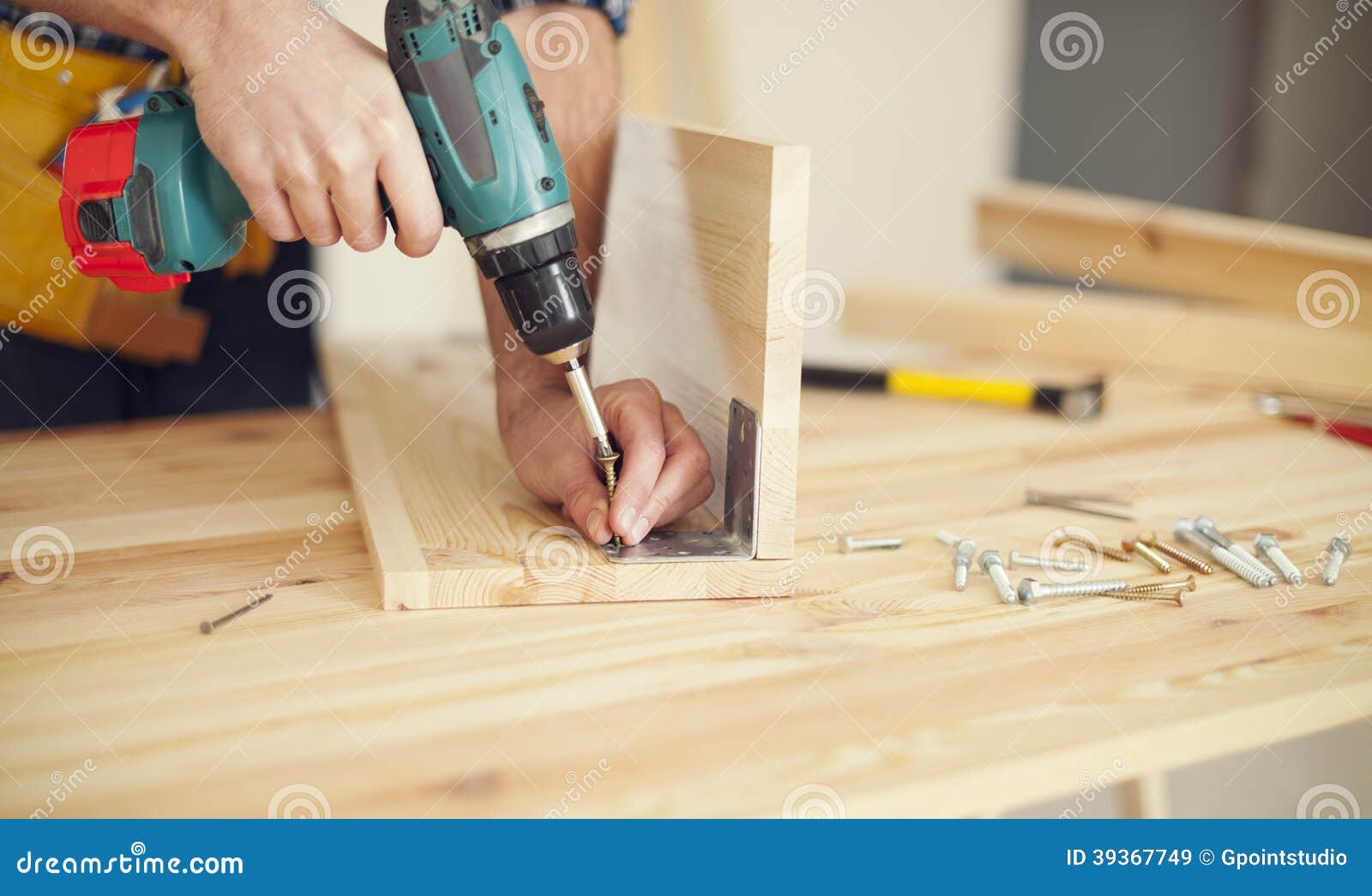 Carpenter at work stock image. Image of plank, person - 39367749