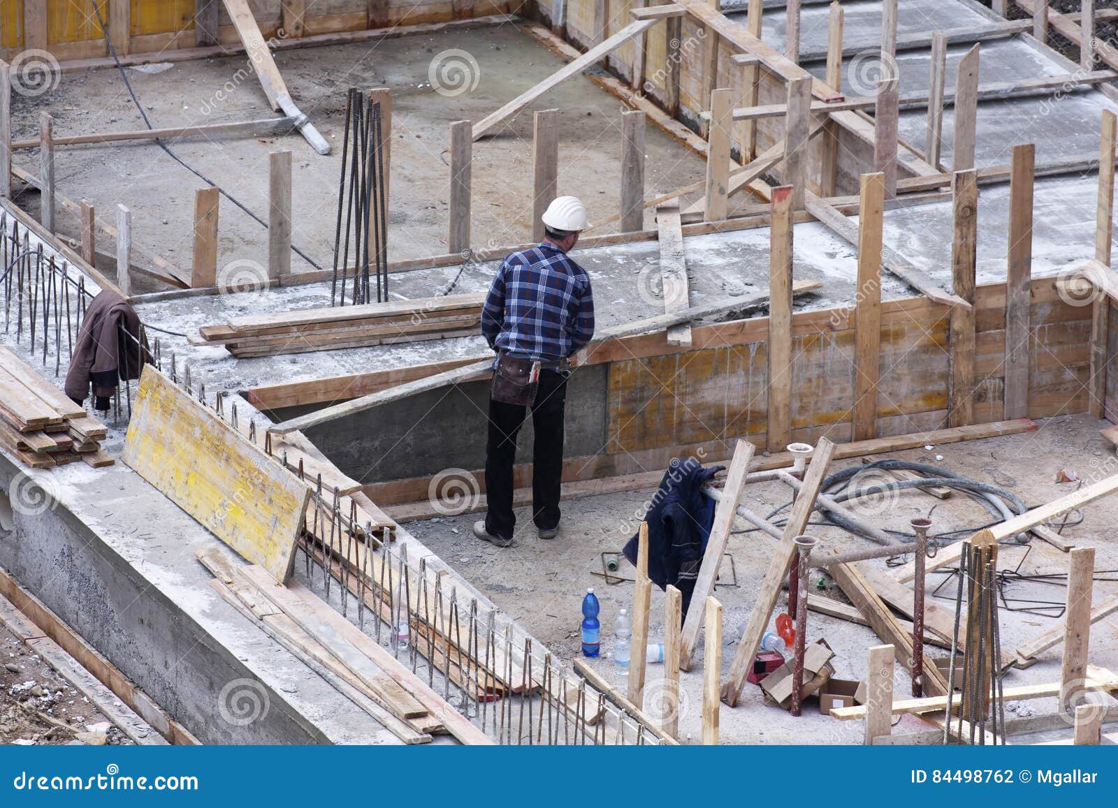 Carpenter at Work on Construction Site Editorial Photography - Image of ...