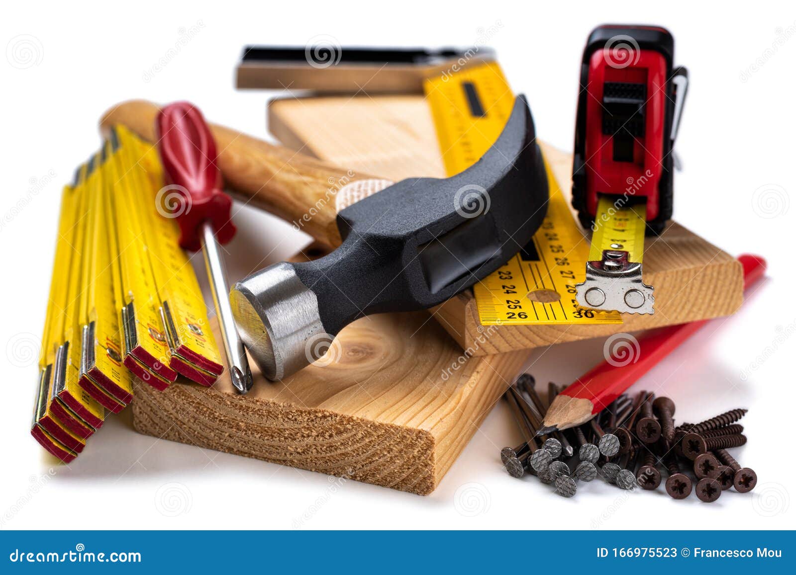 Carpenter Work Tools. Carpentry Stock Image - Image of activity, home ...