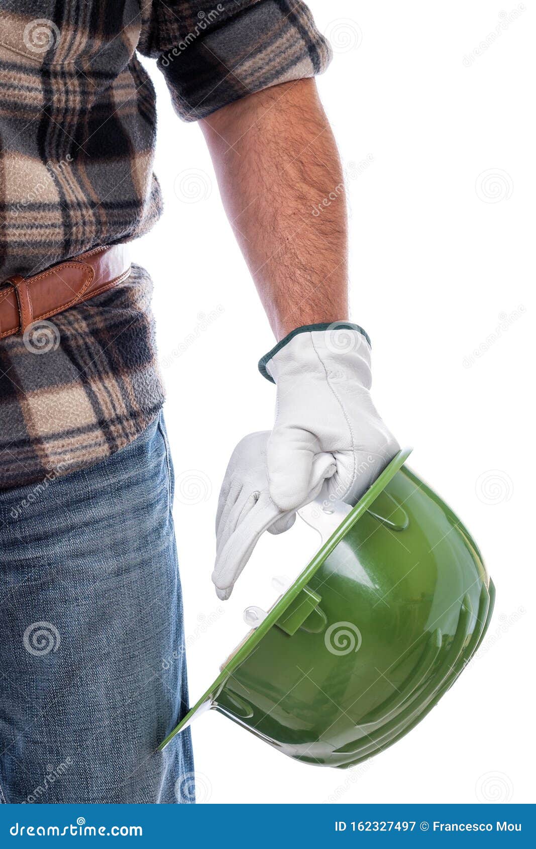 Carpenter with Work Tools on a White Background. Carpentry Stock Image ...
