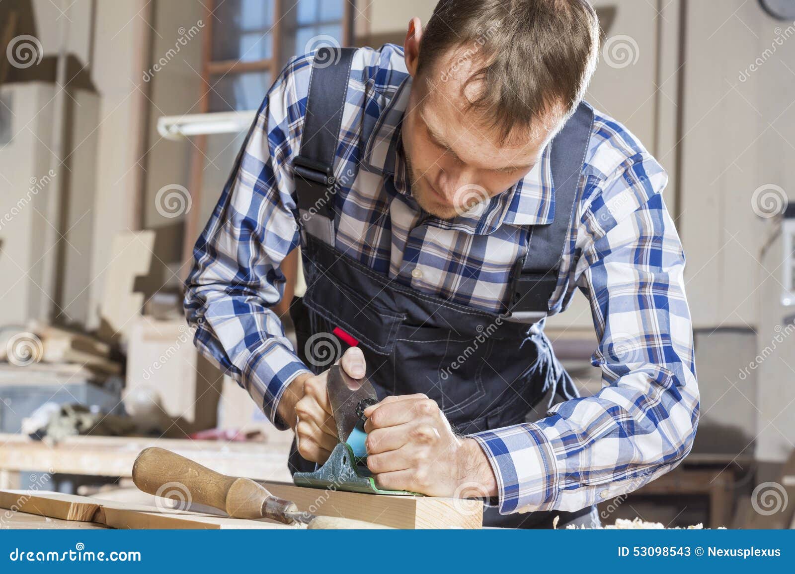 Carpenter at work stock image. Image of carver, forest - 53098543