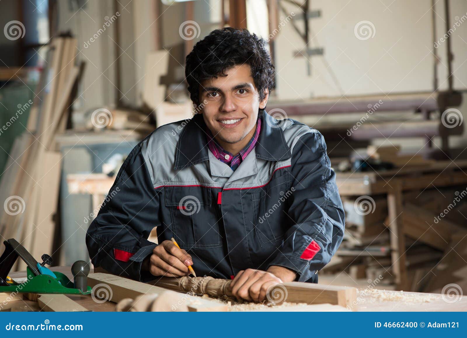 Carpenter at work stock photo. Image of craftsman, construction - 46662400