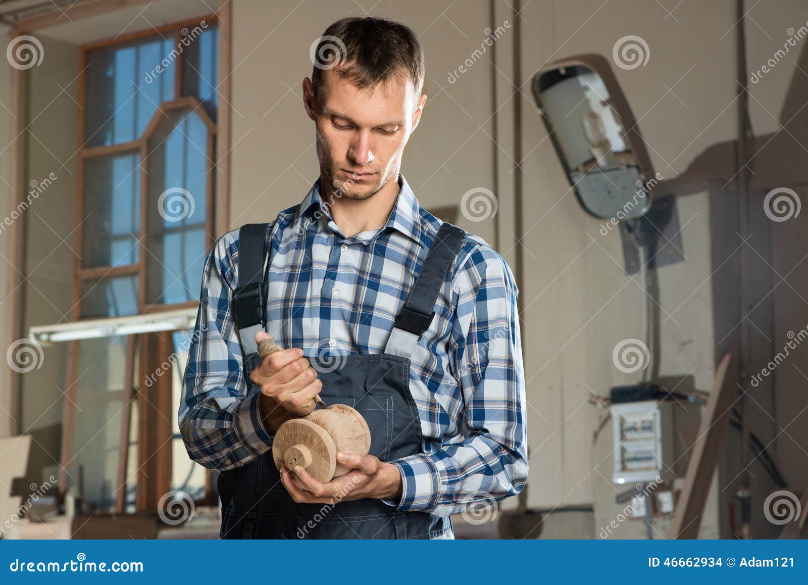 Carpenter at work stock photo. Image of adult, pencil - 46662934