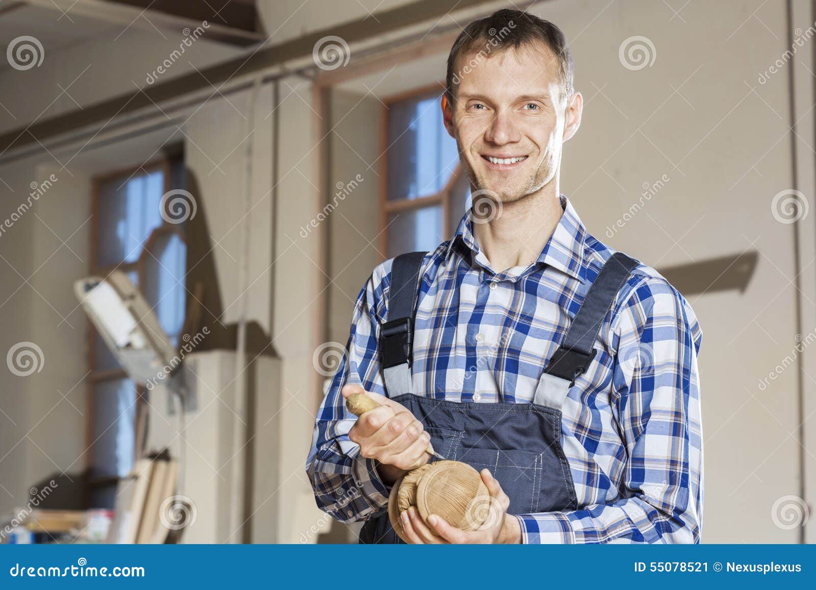 Carpenter at work stock image. Image of carpentry, timber - 55078521