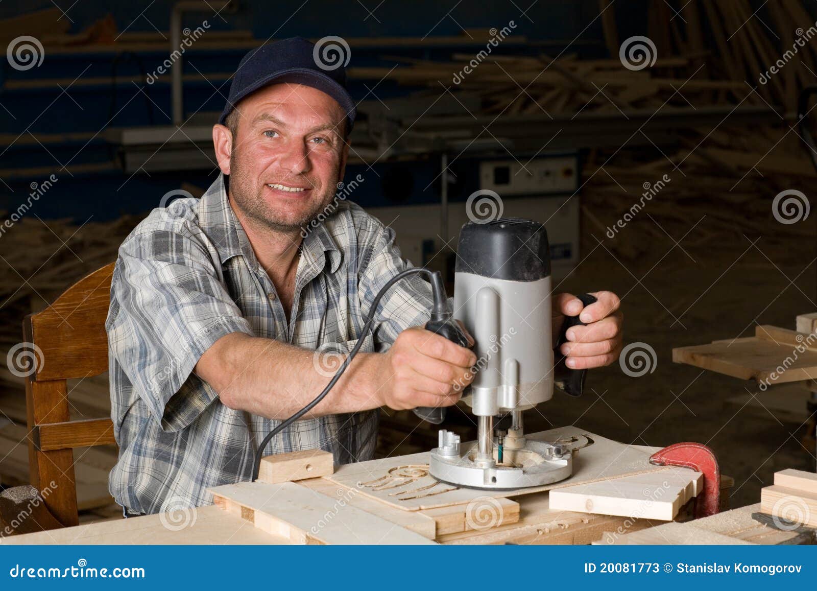 Carpenter working stock image. Image of rotary, carpenter - 20081773