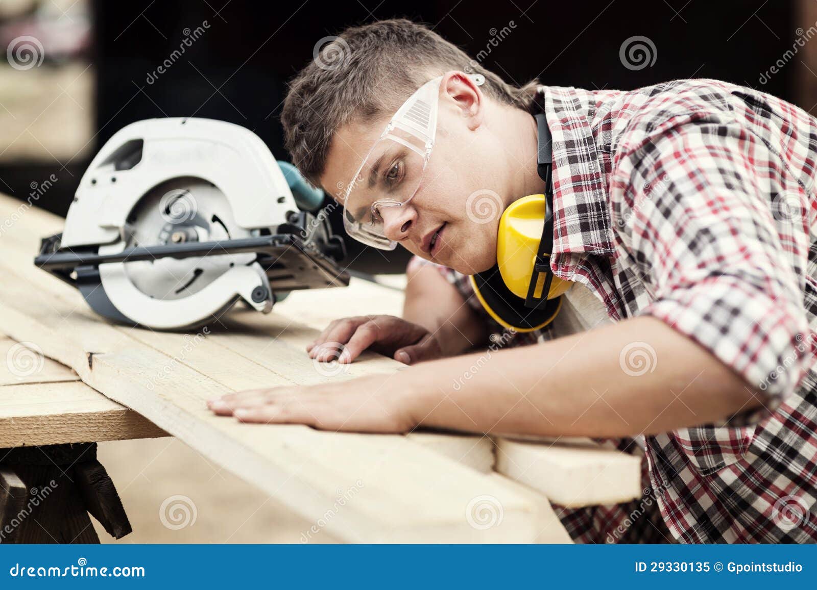 Carpenter working stock image. Image of instrument, exterior - 29330135