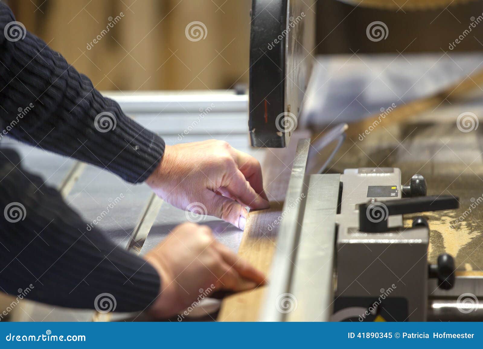 Carpenter Working with Circular Saw Blade Stock Image - Image of male ...