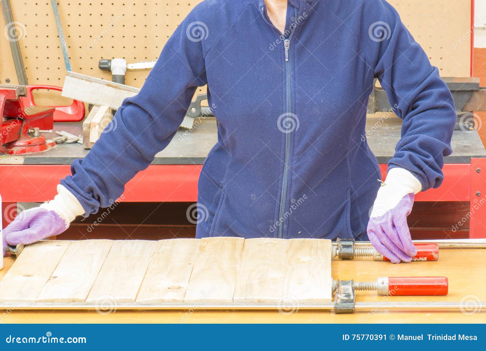 Carpenter working stock image. Image of carpentry, clamp - 75770391