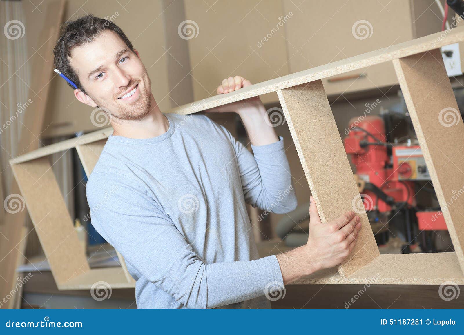 A Carpenter Working Hard at the Workshop Stock Image - Image of cropped ...