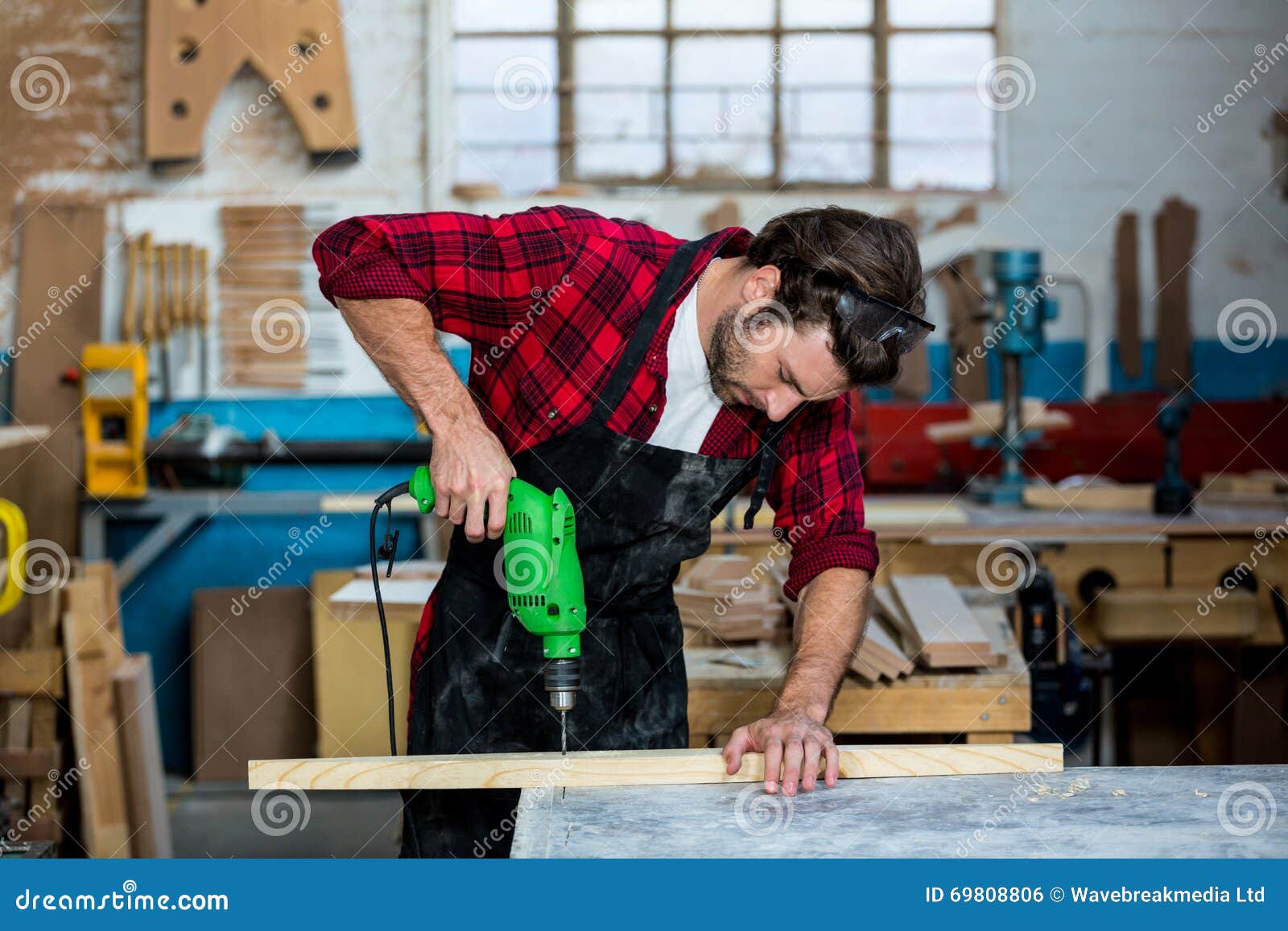 Carpenter Working on His Craft Stock Photo - Image of caucasian ...
