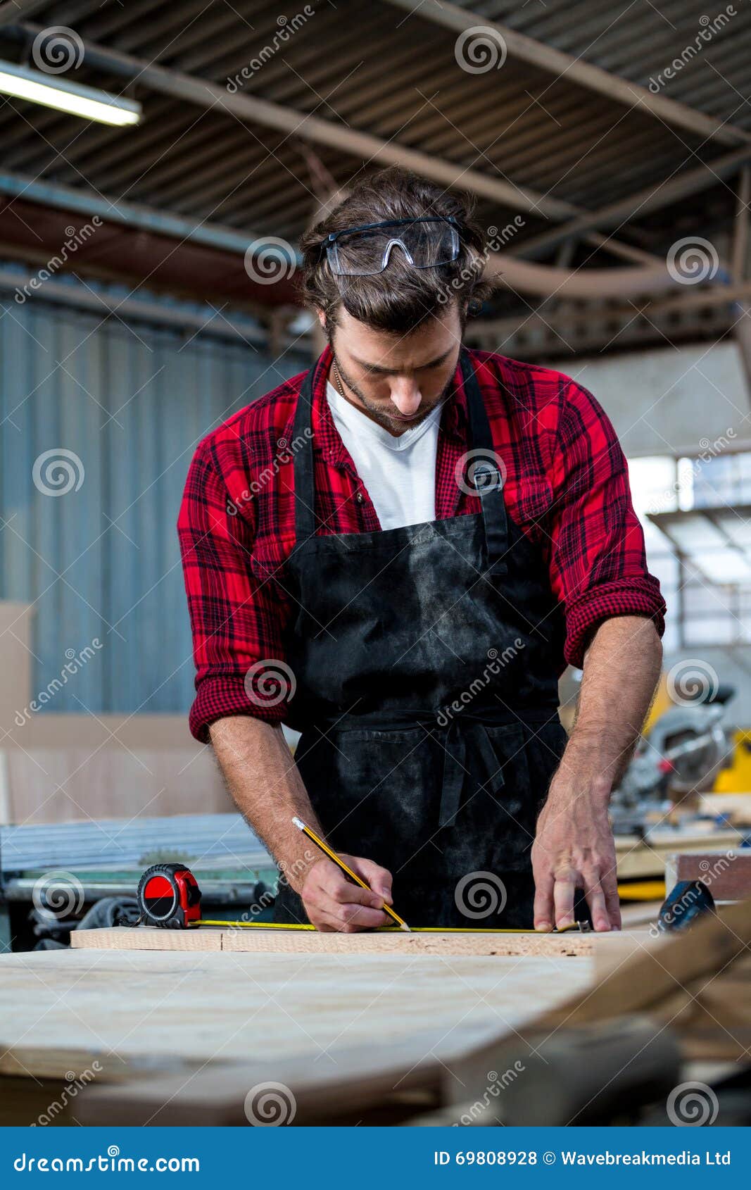 Carpenter Working on His Craft Stock Photo - Image of dust, plank: 69808928