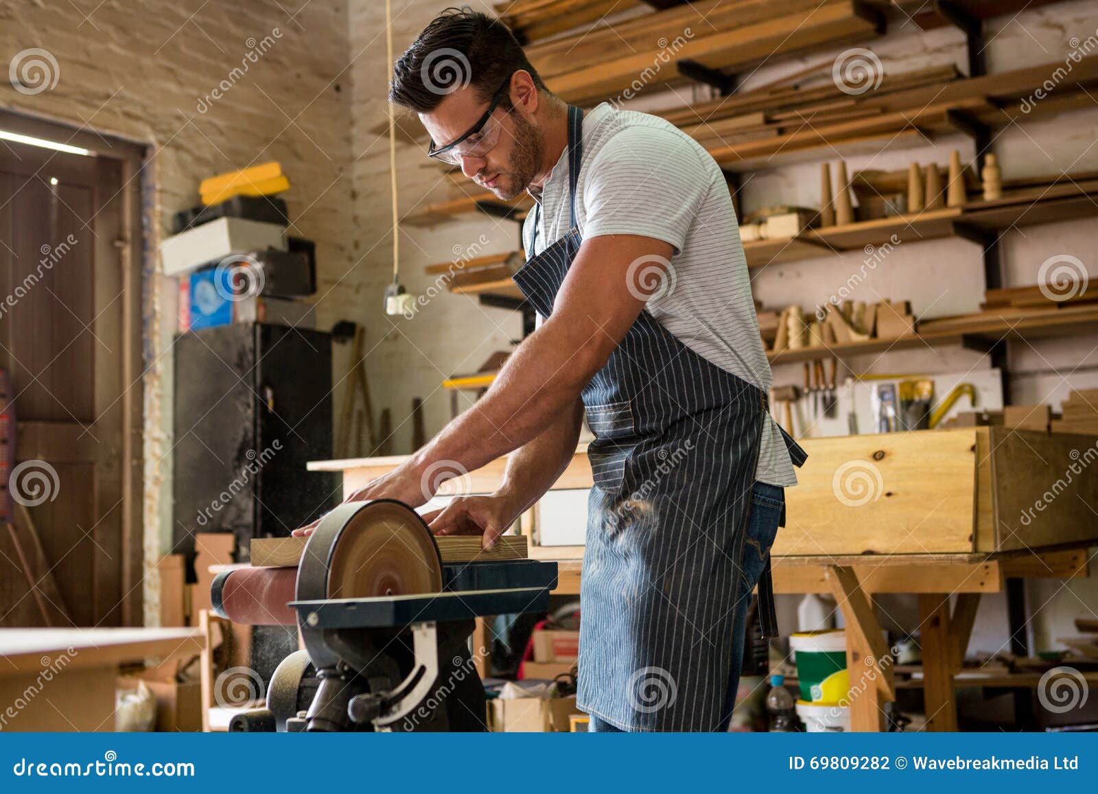 Carpenter Working on His Craft Stock Photo - Image of dust, carpentry ...