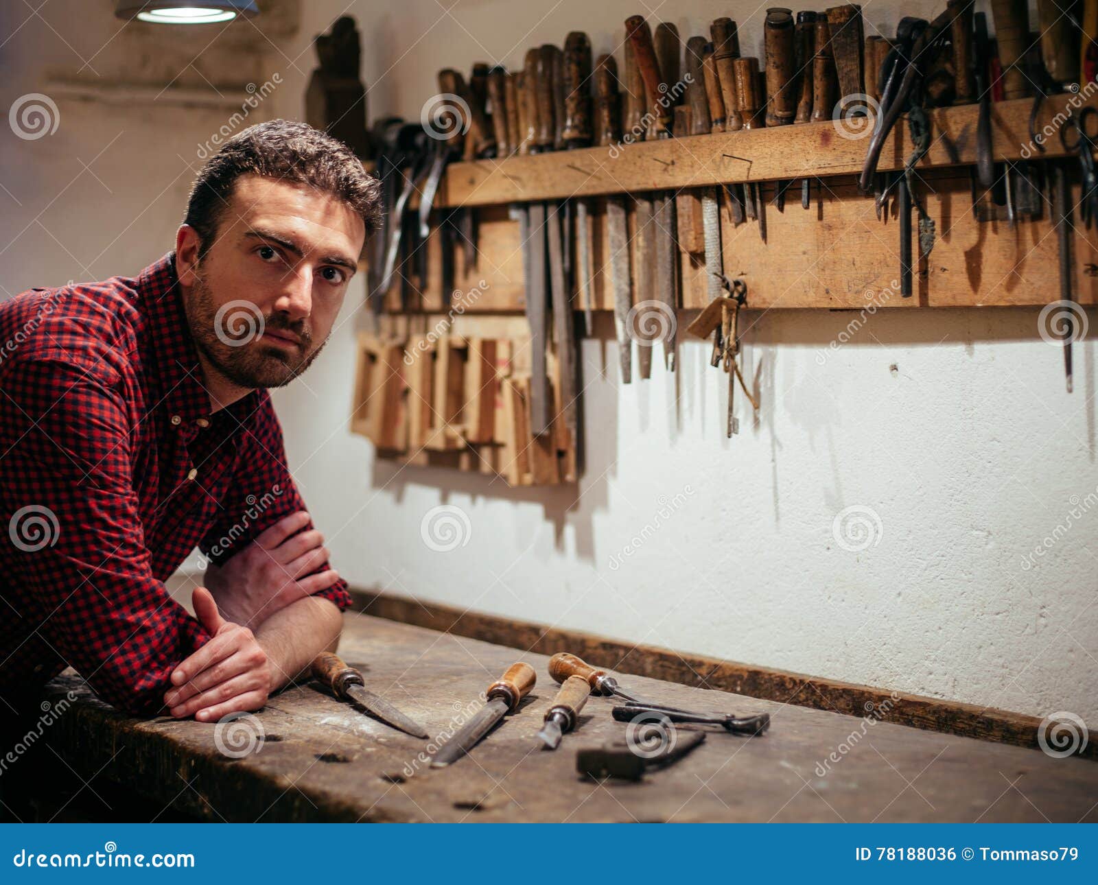 Carpenter Working with Tools I Stock Photo - Image of holding, paste ...