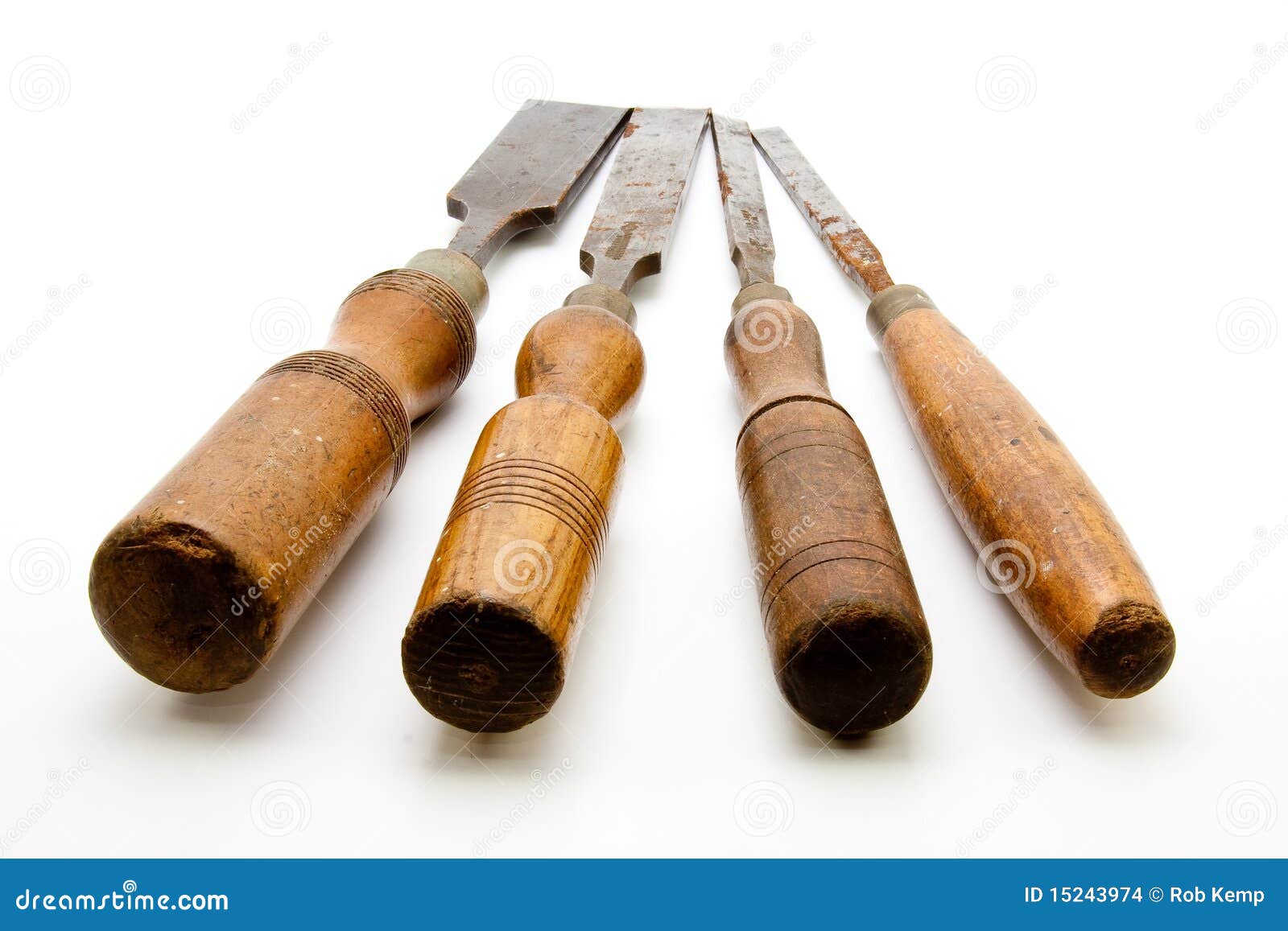 Carpenters Tool Old Chisels Isolated Stock Photo - Image of vintage ...