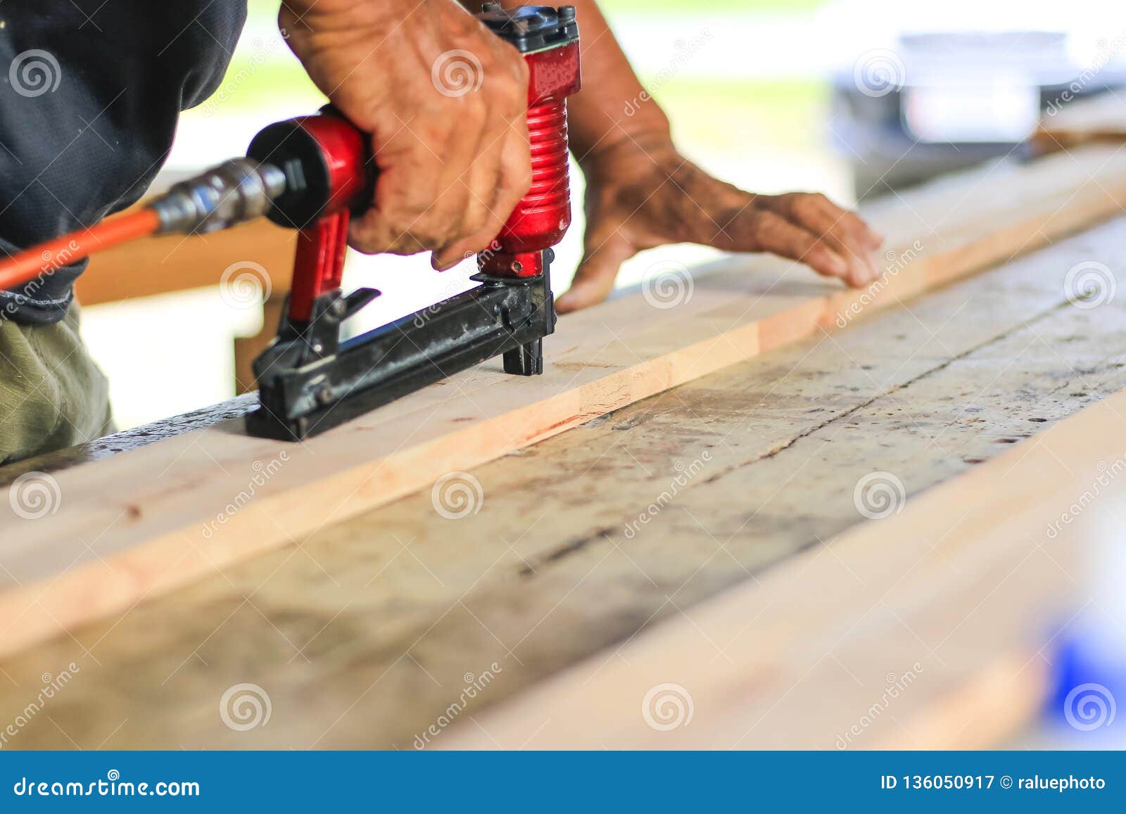 Carpenters are Using Tools with Wood Working Furniture Stock Image ...
