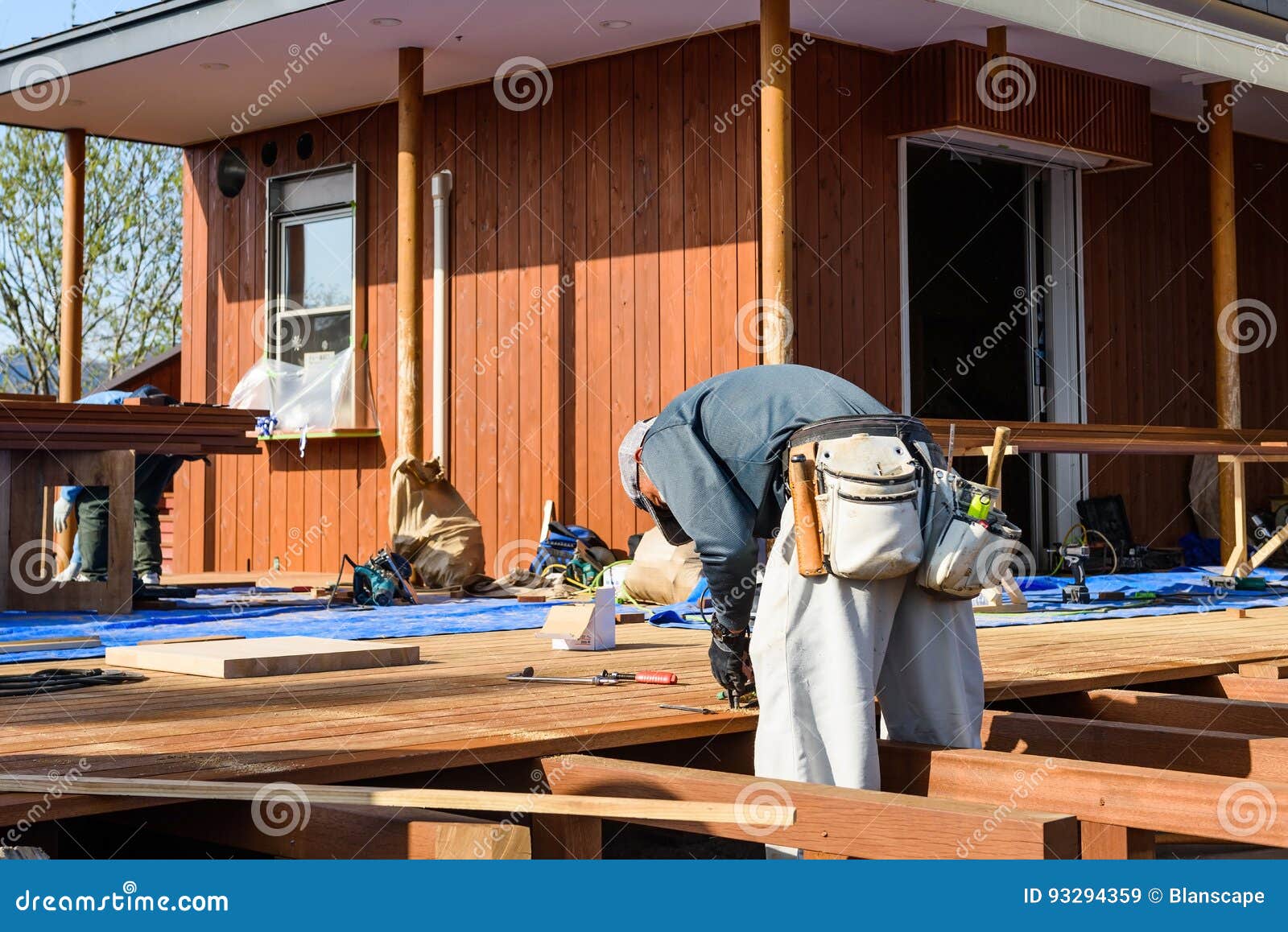 Carpenters Working at Construction Site Editorial Stock Image - Image ...