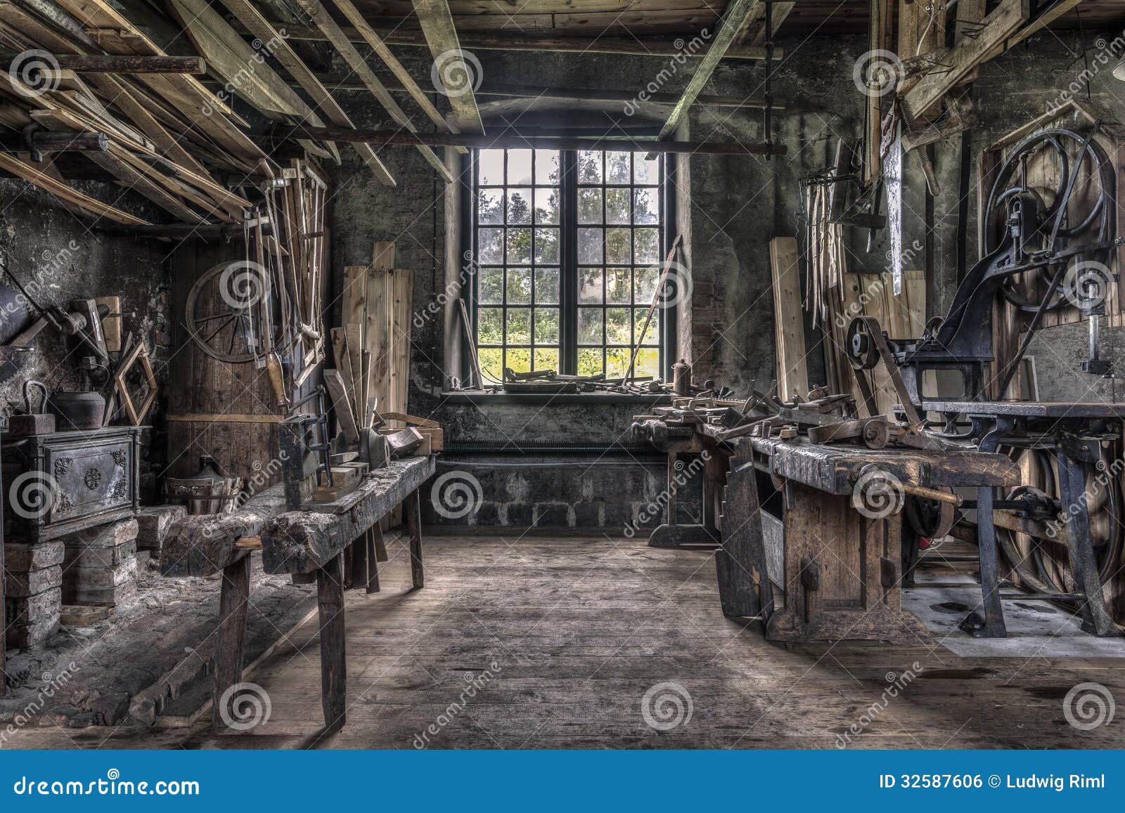 Carpenters Workshop in Gammelstilla, Sweden Stock Photo - Image of ...
