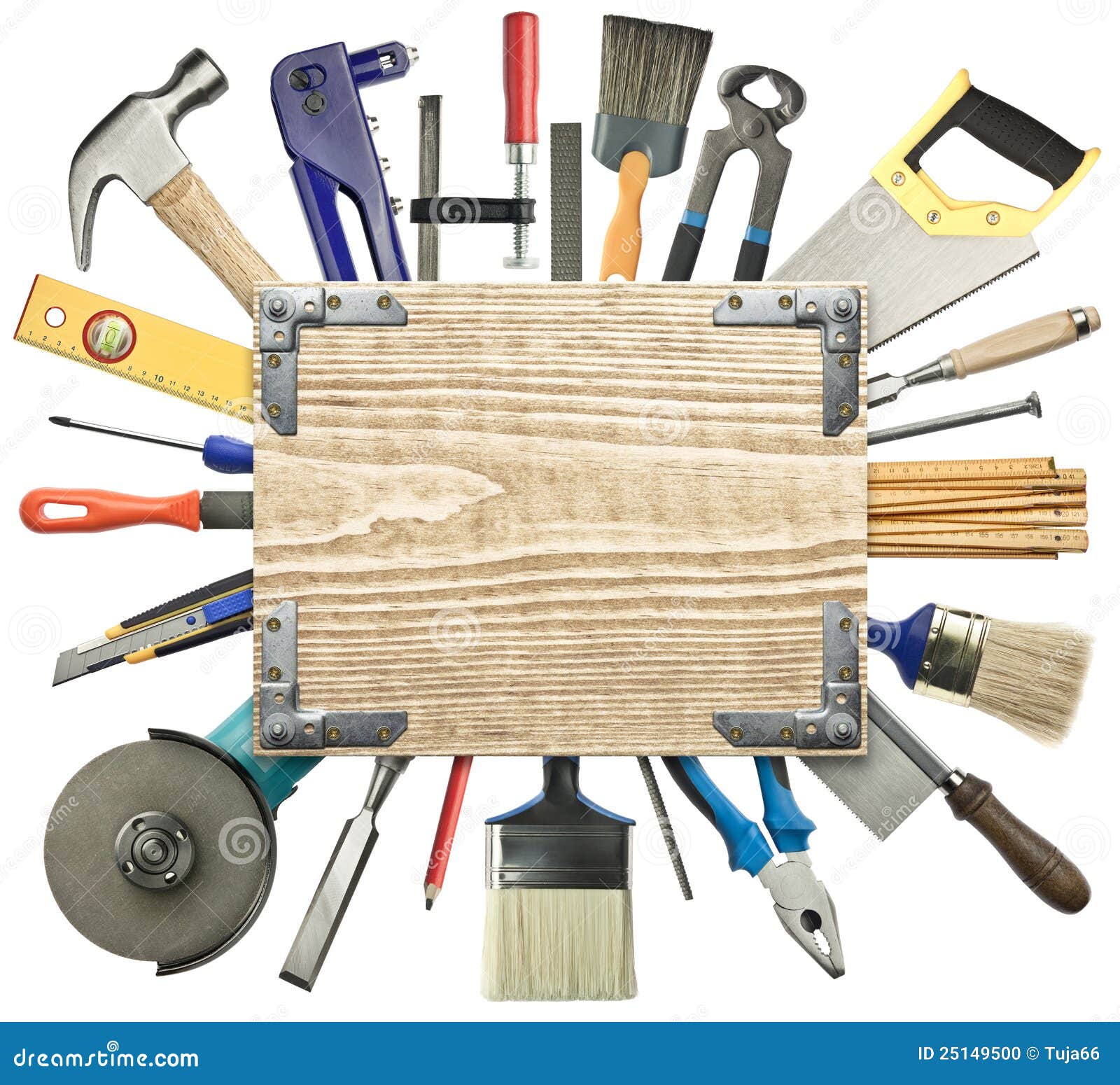 Carpentry background stock photo. Image of brush, metal - 25149500