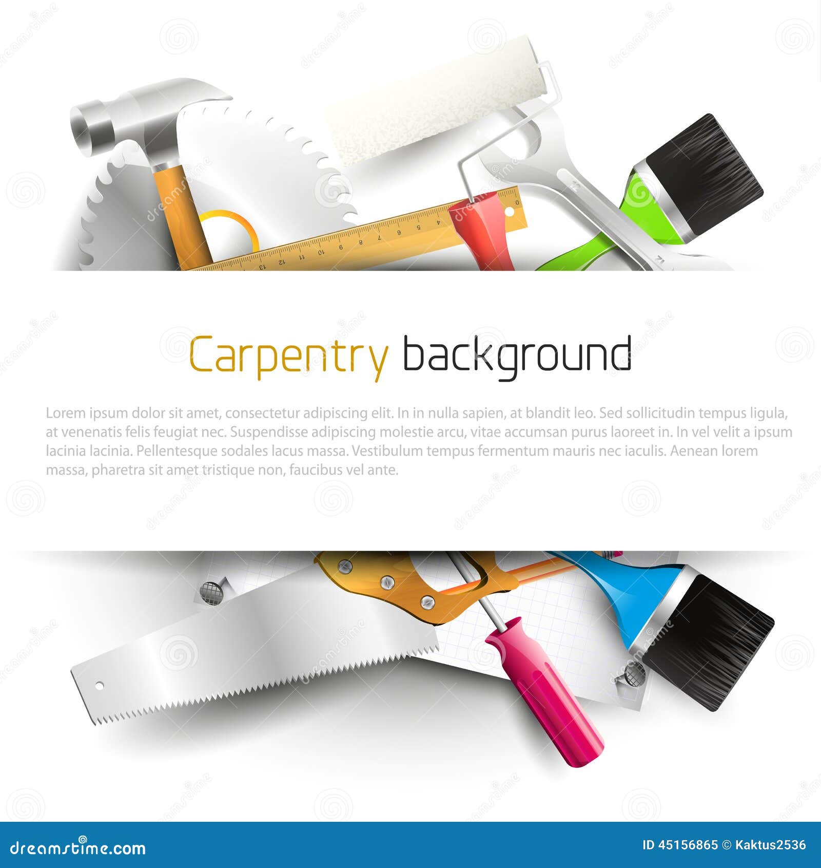 Carpentry background stock vector. Illustration of paintbrush - 45156865