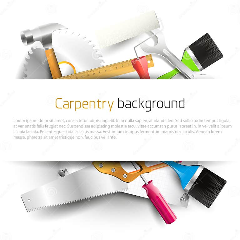 Carpentry background stock vector. Illustration of paintbrush - 45156865