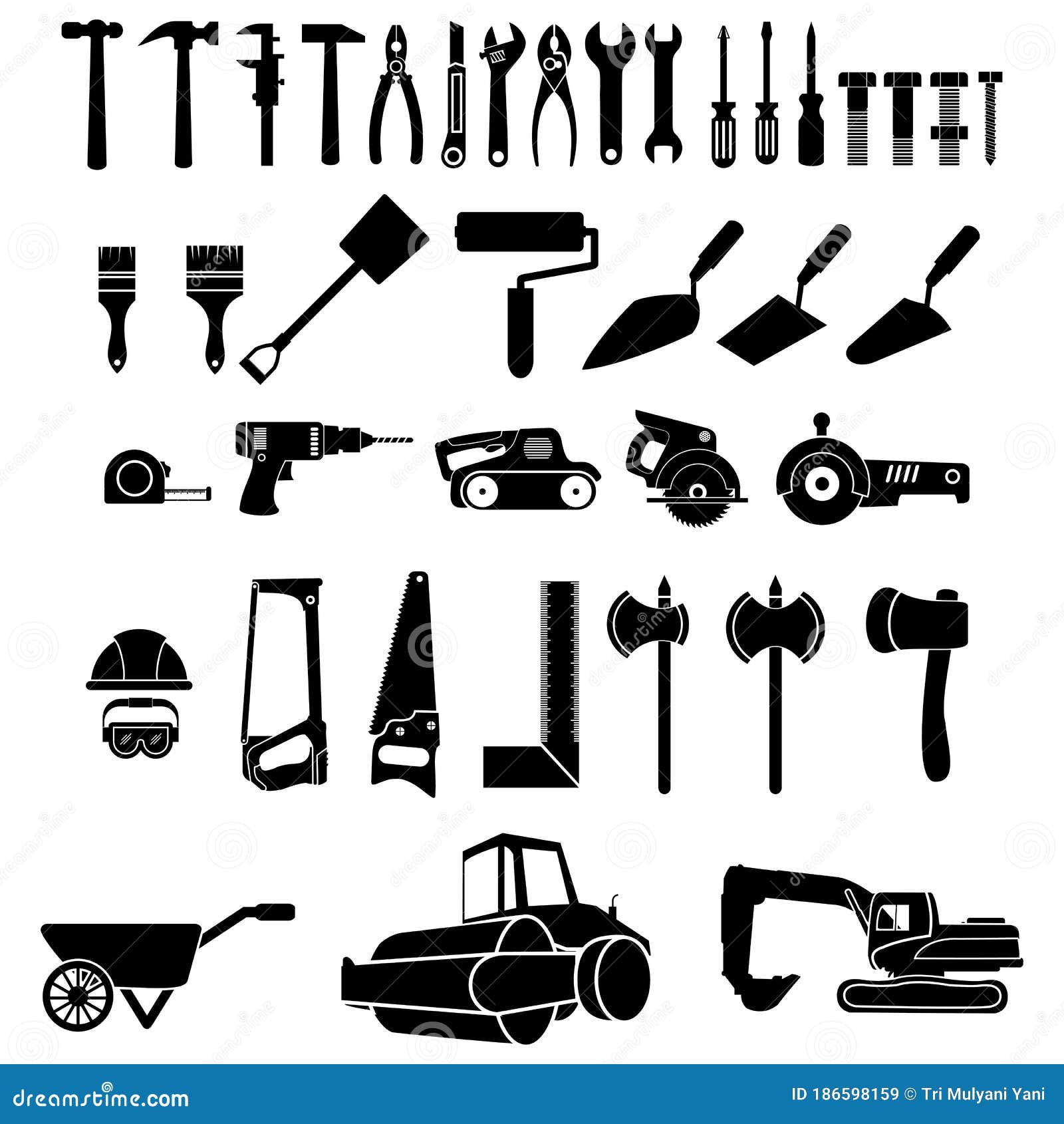 Constructions Tool, Building Tool Icon Vector Design Symbol Stock ...