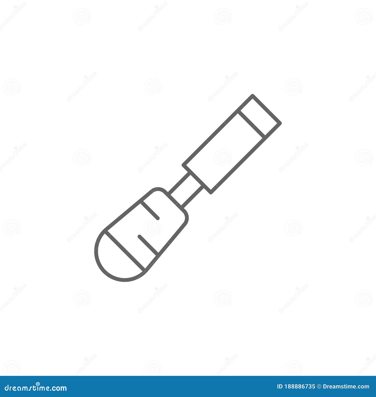 Chisel Line Art Icon. Chisel Outline Logo Cartoon Vector ...