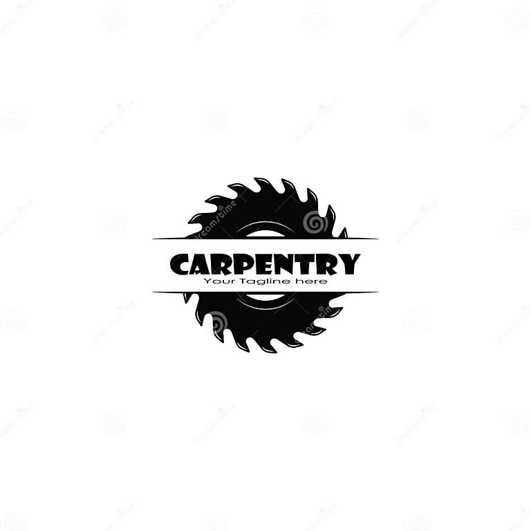 Carpentry, Circular Saw Blade Logo Vector Graphics Stock Vector ...
