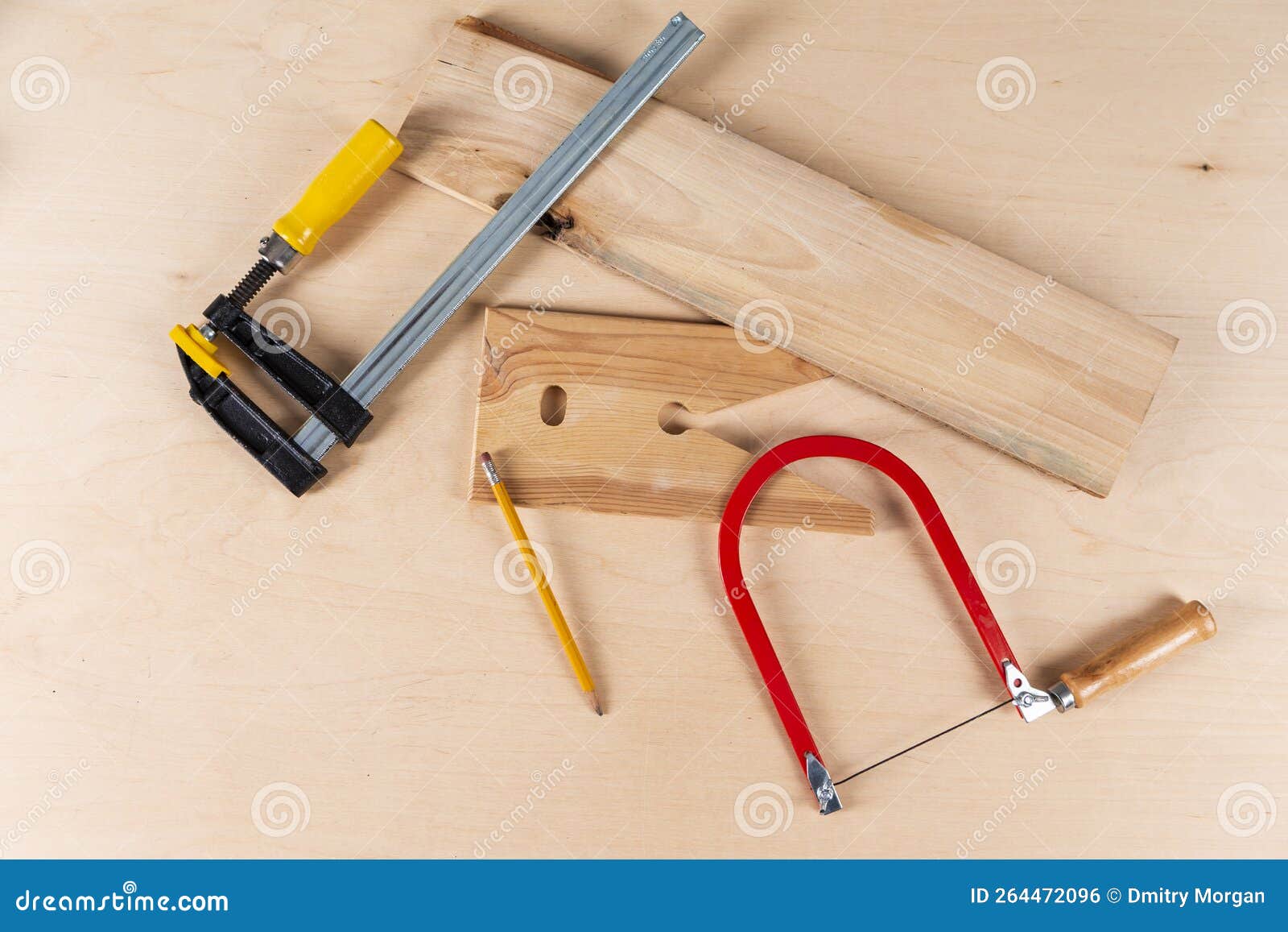 Carpentry Concepts and Ideas. Lineup of Assorted Work Tools on Wood ...