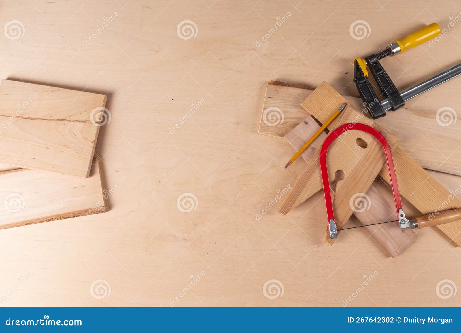 Carpentry Concepts and Ideas. Lineup of Assorted Work Tools on Wood ...