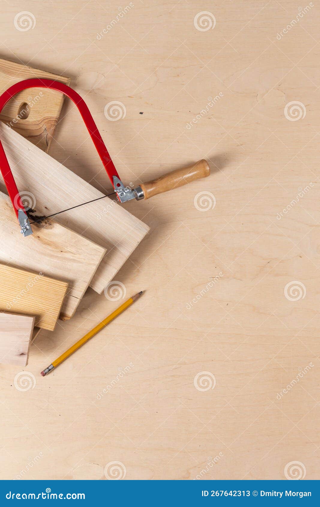Carpentry Concepts and Ideas. Separate Lineup of Assorted Work Tools on ...