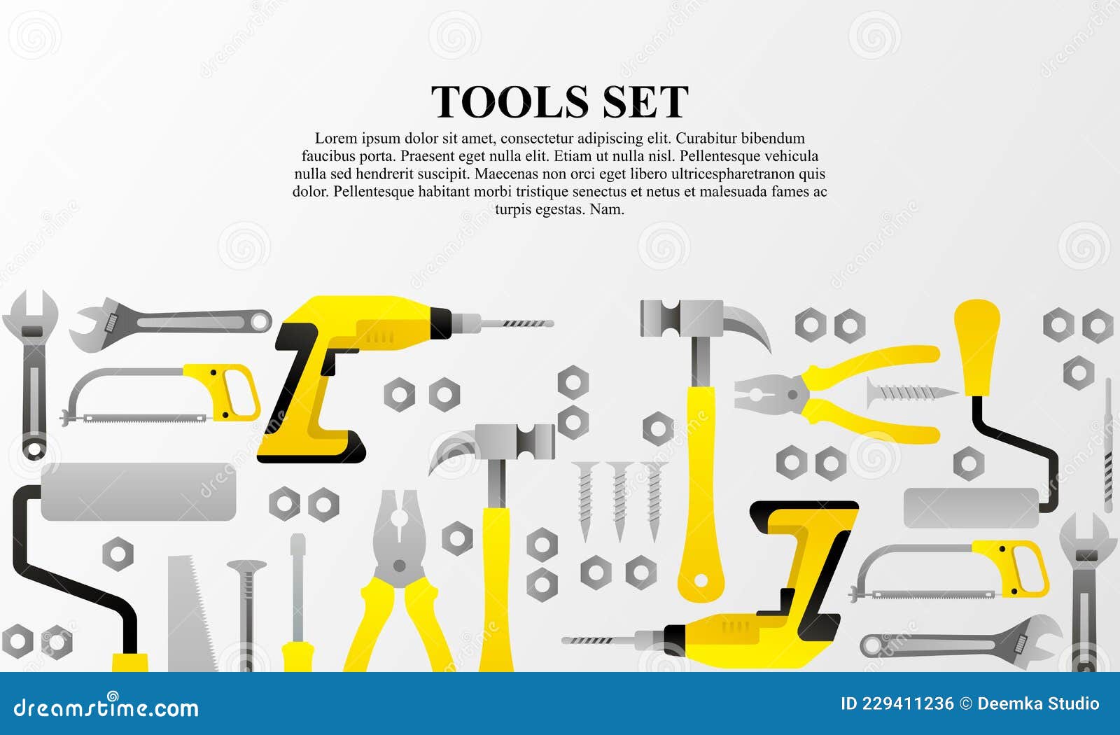 Carpentry Construction and House Renovation Tools Realistic Composition ...