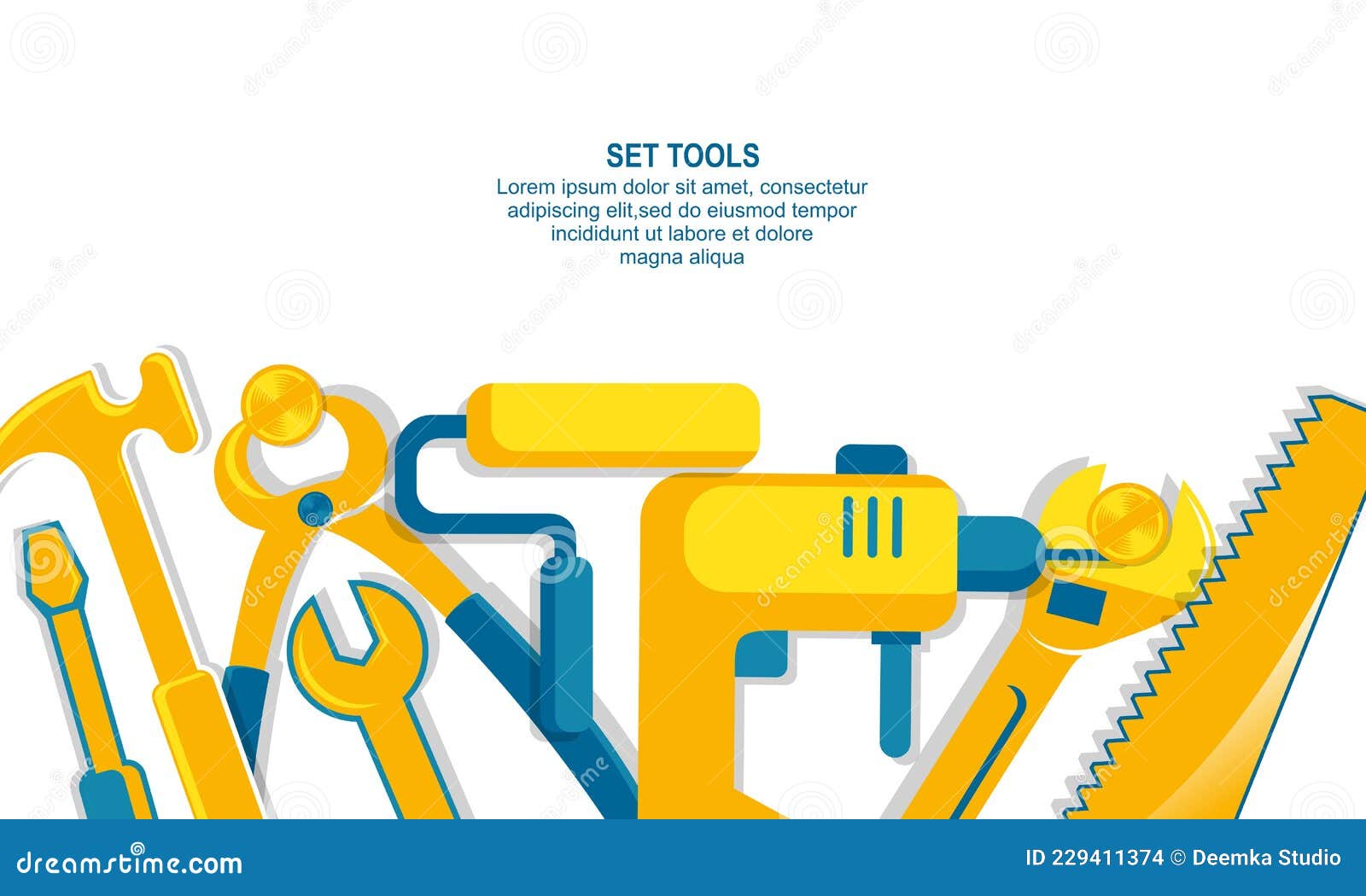 Carpentry Construction and House Renovation Tools Realistic Composition ...