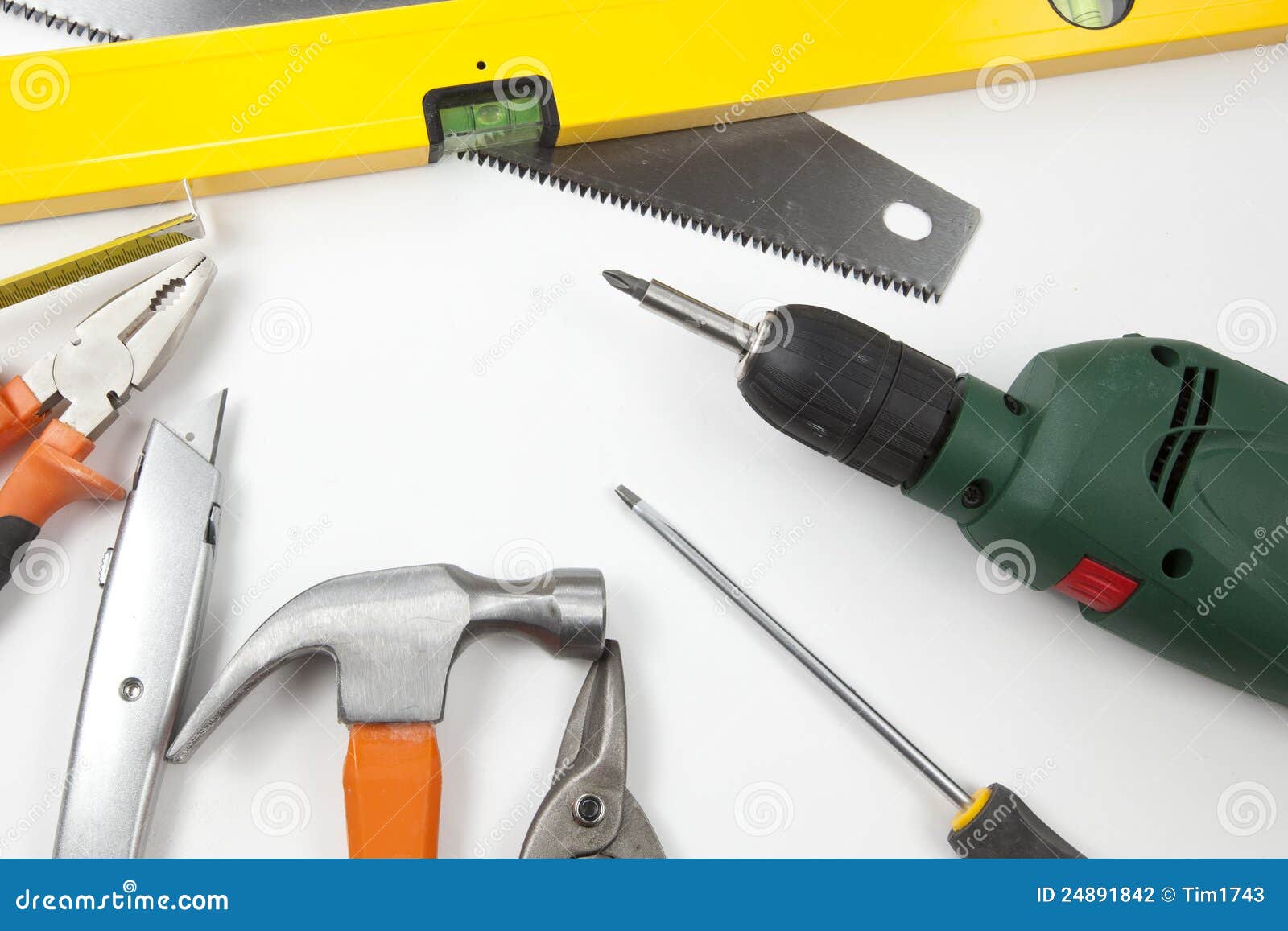 Carpentry, Construction Tools Stock Photo - Image of closeup, circular ...