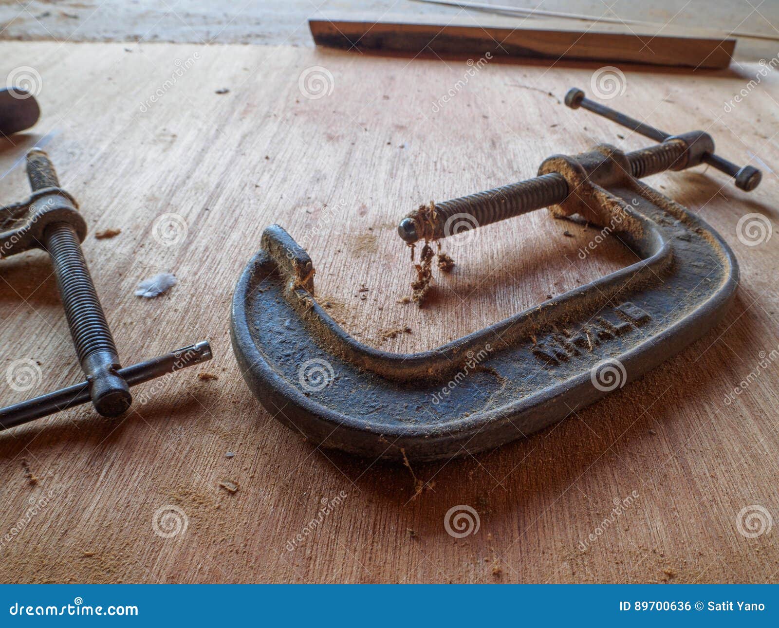 Carpentry equipment, wood stock photo. Image of hand - 89700636