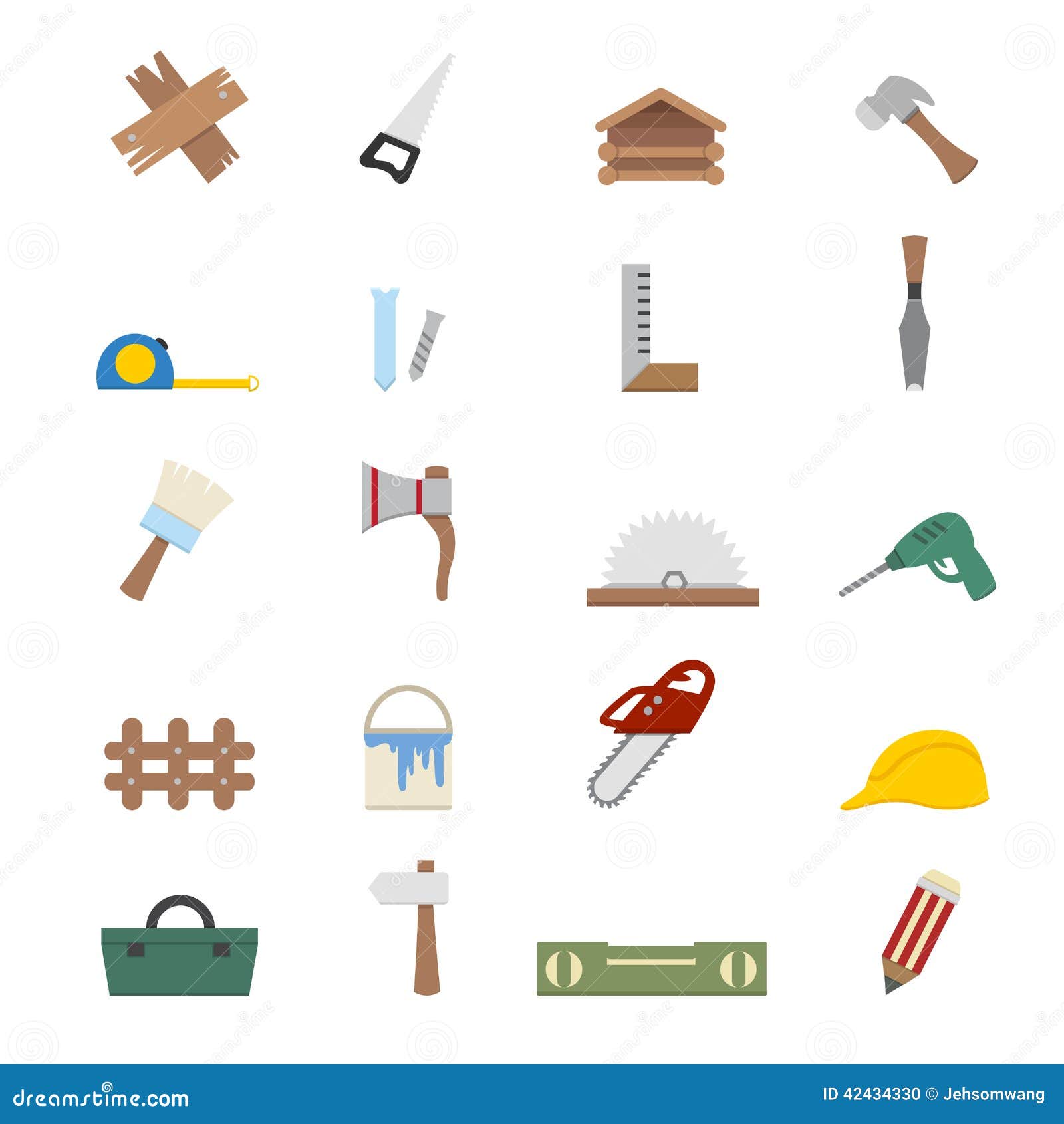 Carpentry icons stock vector. Illustration of protection - 42434330