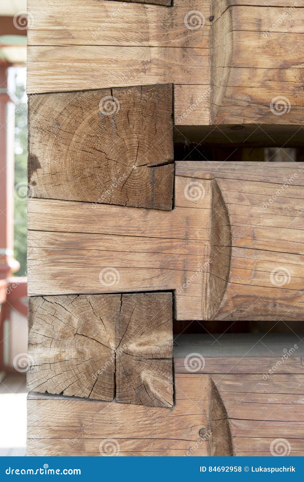 Carpentry Joints with Massive Wooden Beams Stock Photo - Image of ...