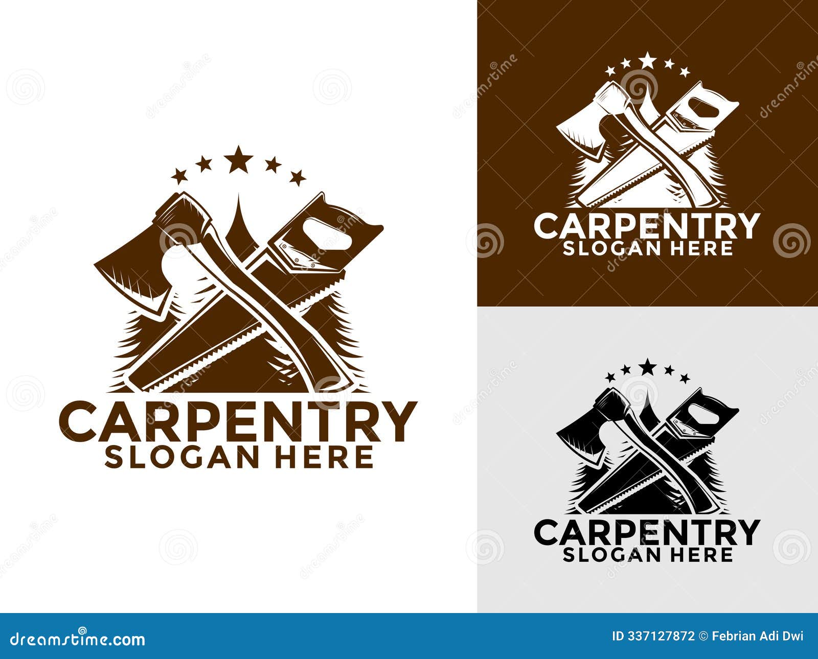 Carpentry Logo Design Vector Illustration, Carpentry Woodworking Retro ...