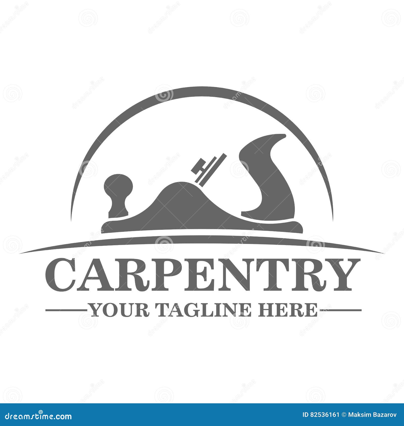 Carpentry Logo Or Emblem. Stump With Stuck Ax. Cutting Wood, Logging ...
