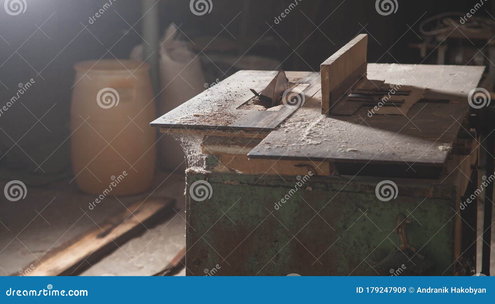 Carpentry Machine with a Piece of Wood Stock Image - Image of workshop ...