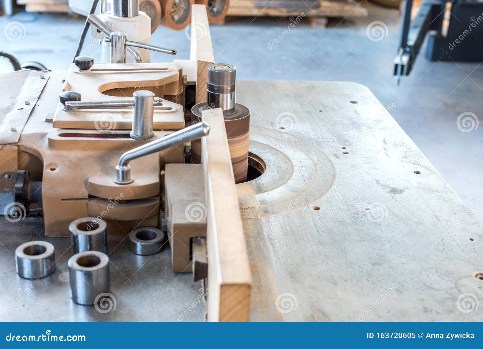 Carpentry Machine in a Workshop. Stock Image - Image of plane, polish ...