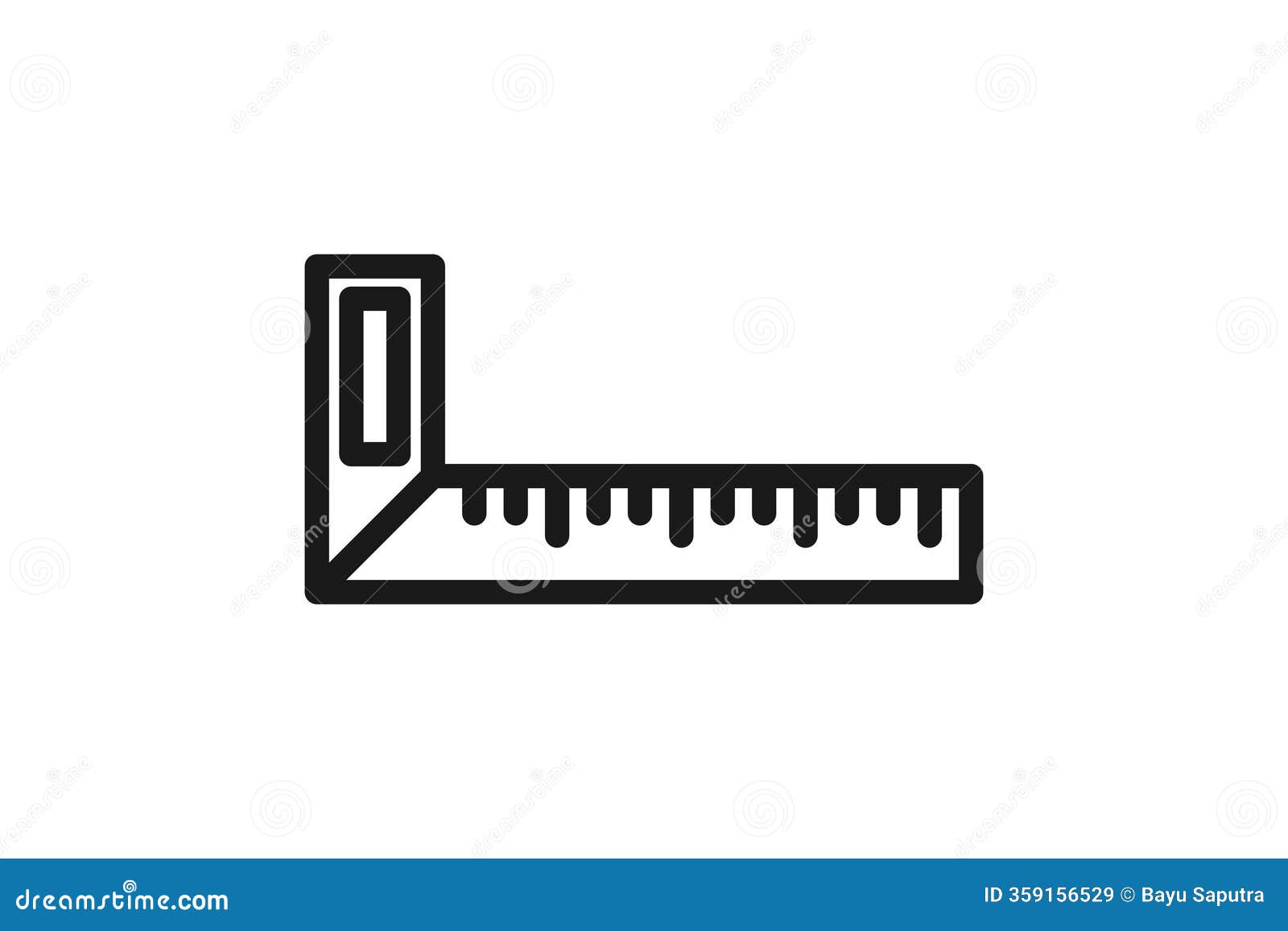 Carpentry Measuring Tool Square and Ruler Icon Stock Illustration ...